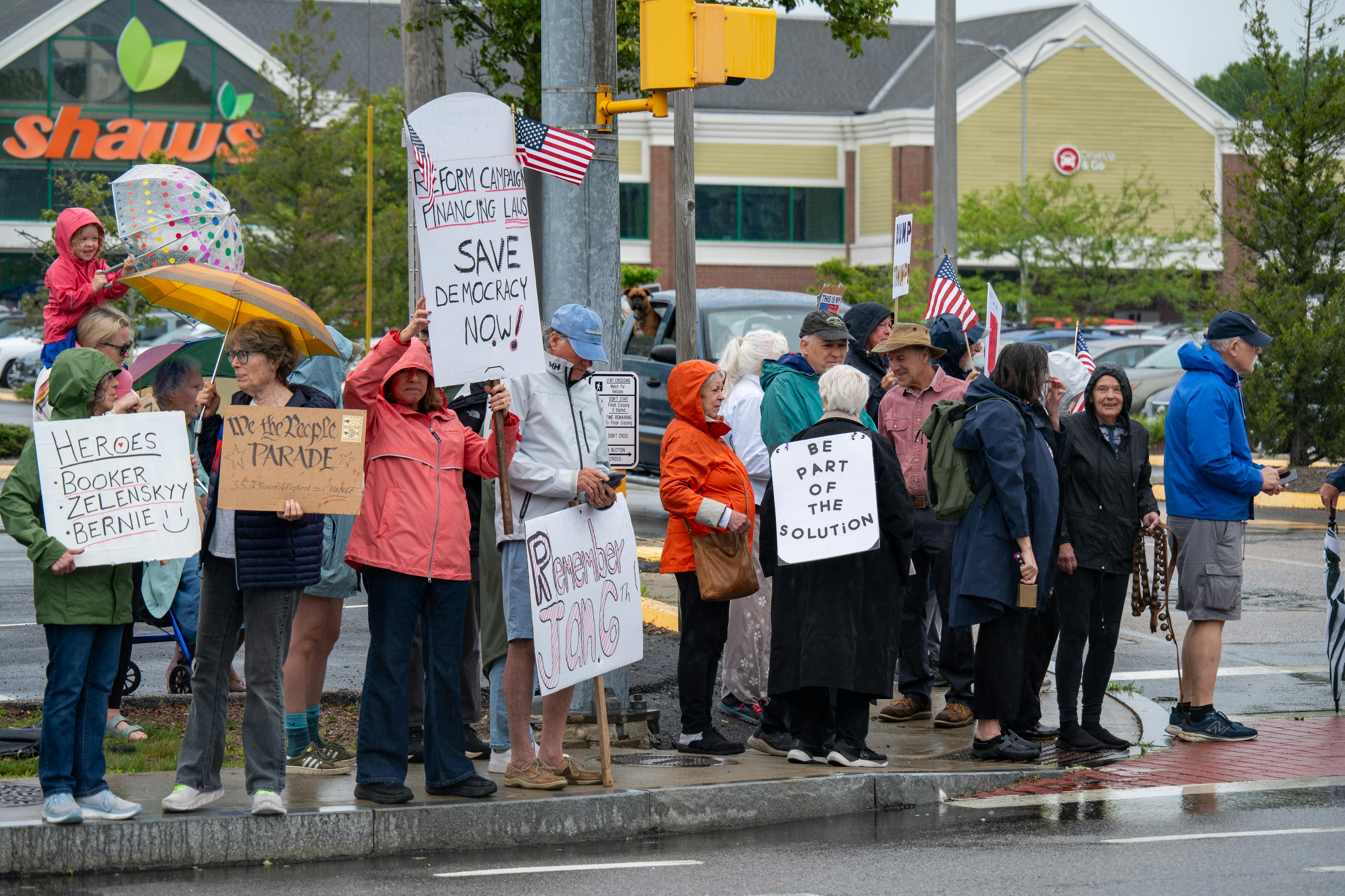 Protesters Advocate for Democracy in South Kingstown · Free Stock Photo