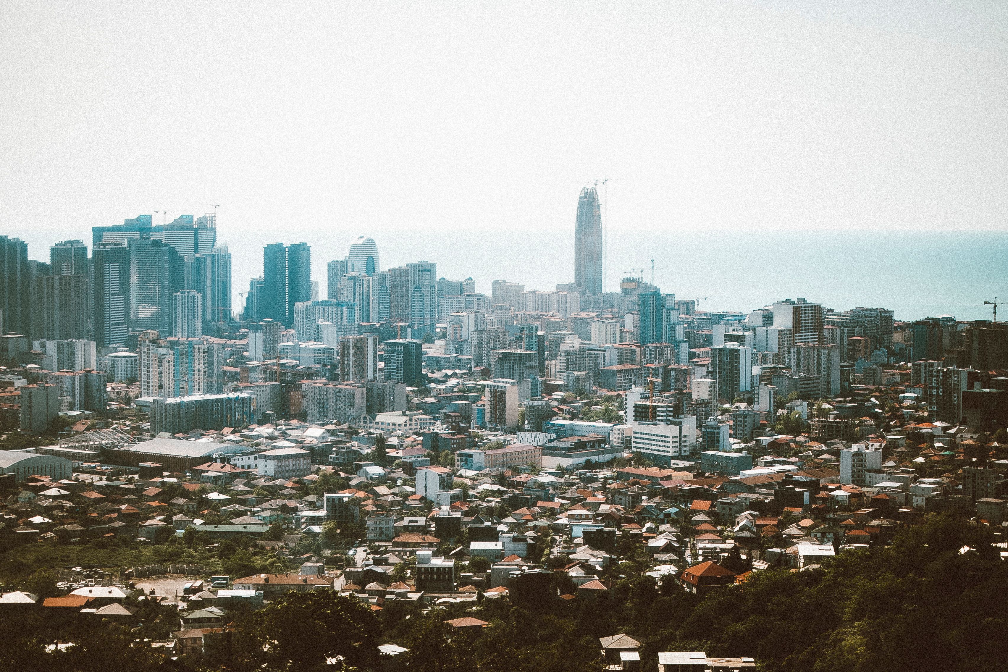 Aerial View of Batumi Cityscape and Coastline · Free Stock Photo
