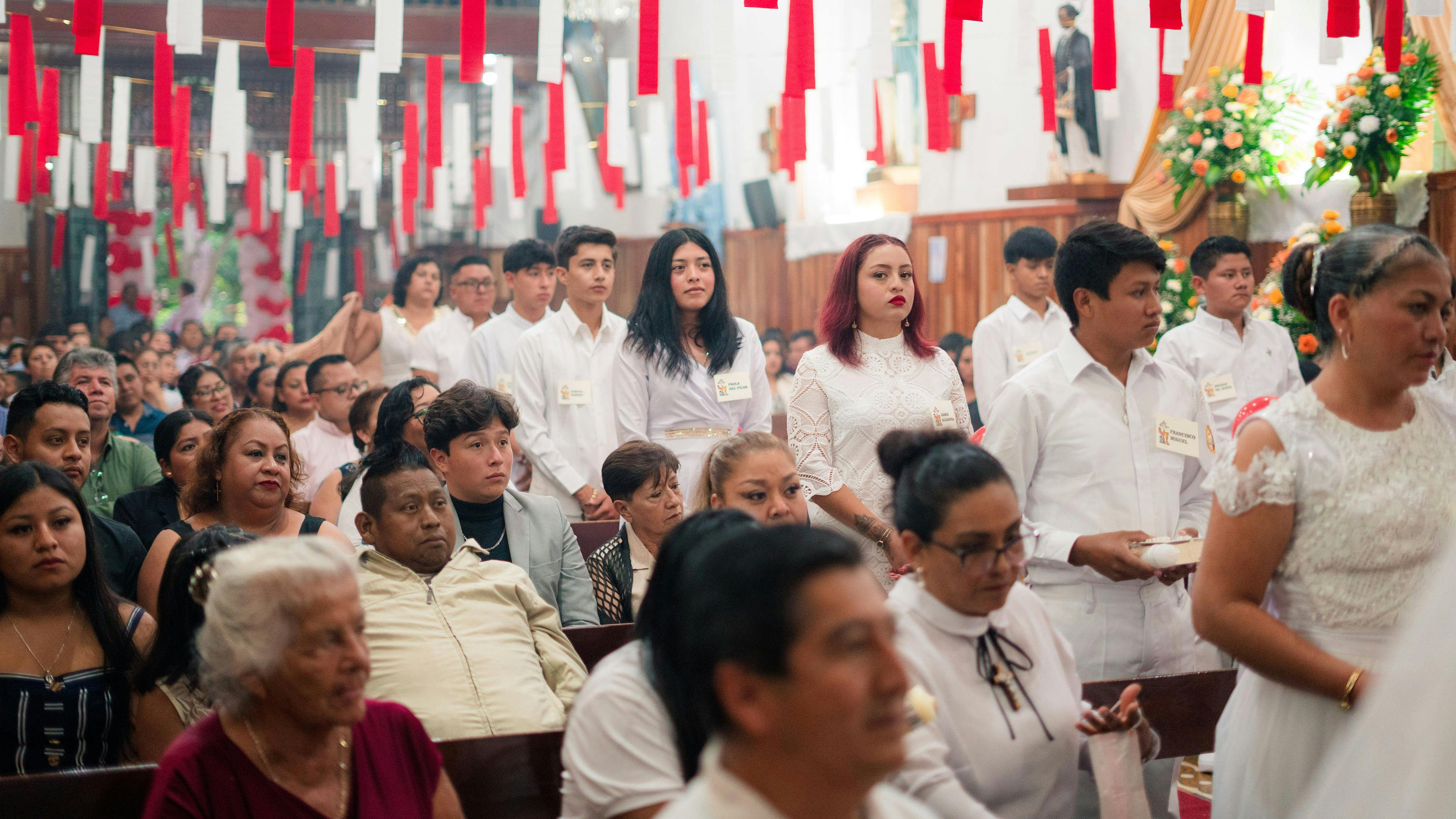 Diverse Church Congregation Attending Ceremony · Free Stock Photo