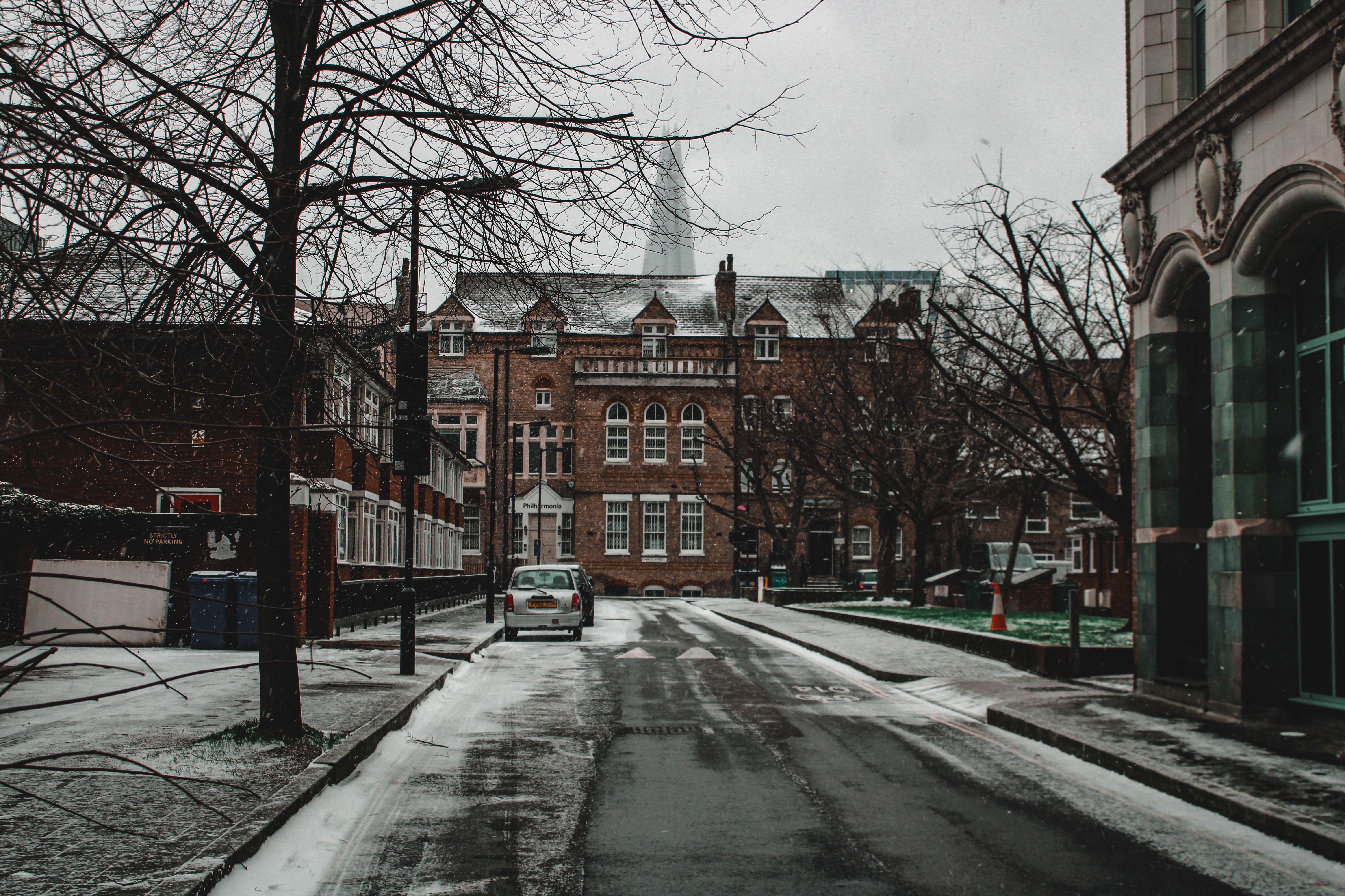 Snowy Winter Street Scene in Southwark, London · Free Stock Photo