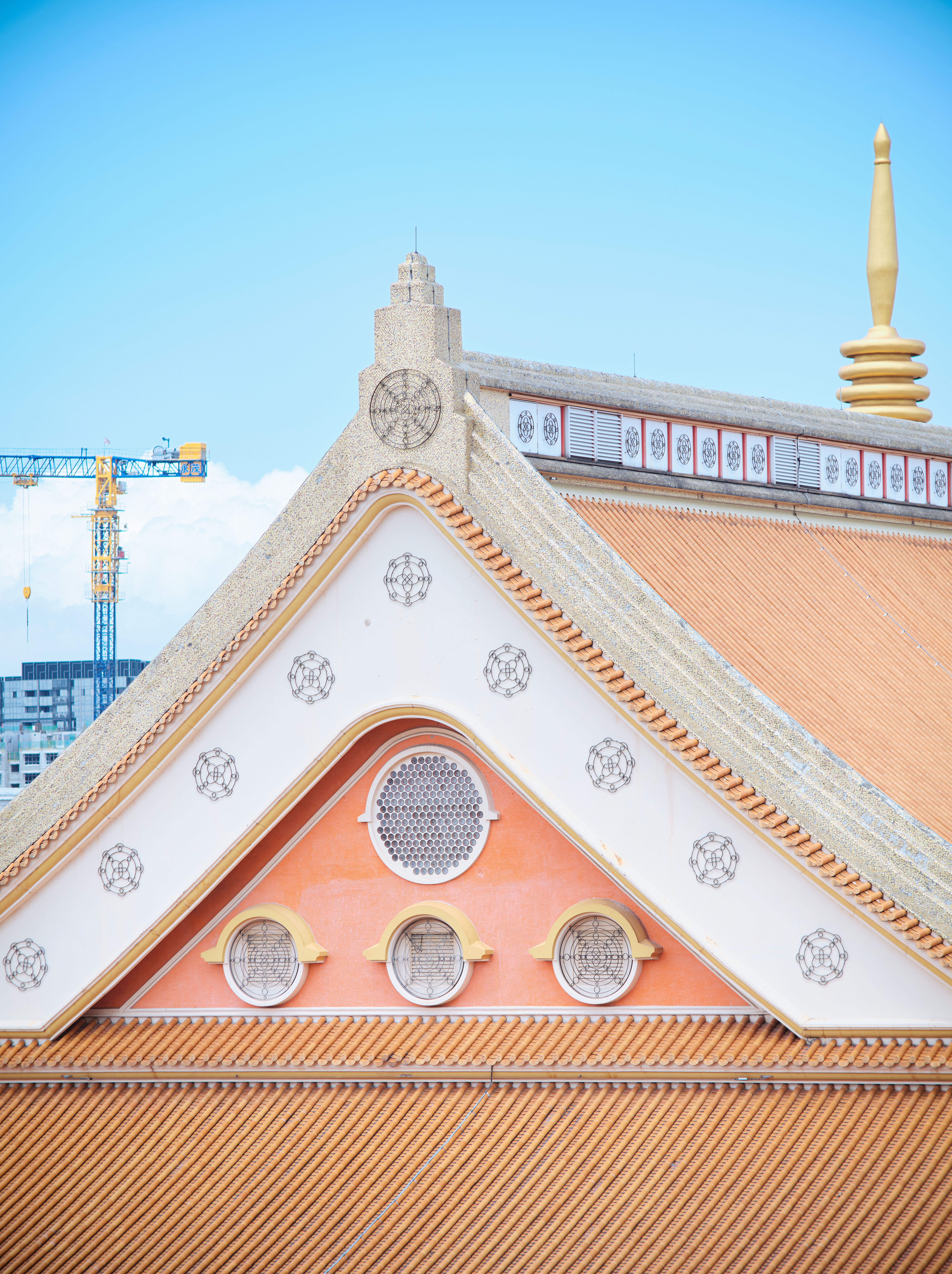 Traditional Asian Temple Roof with Urban Background · Free Stock Photo