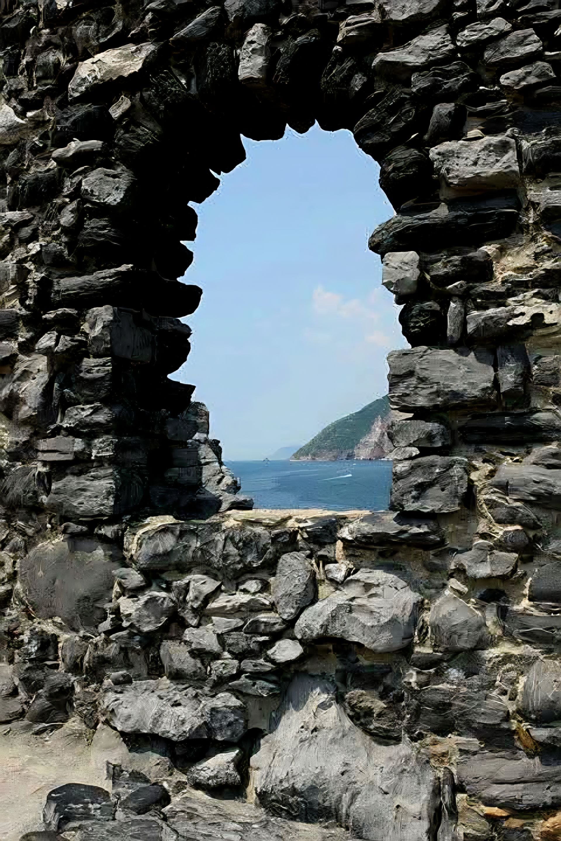 Stone Ruins Overlooking Ocean View · Free Stock Photo