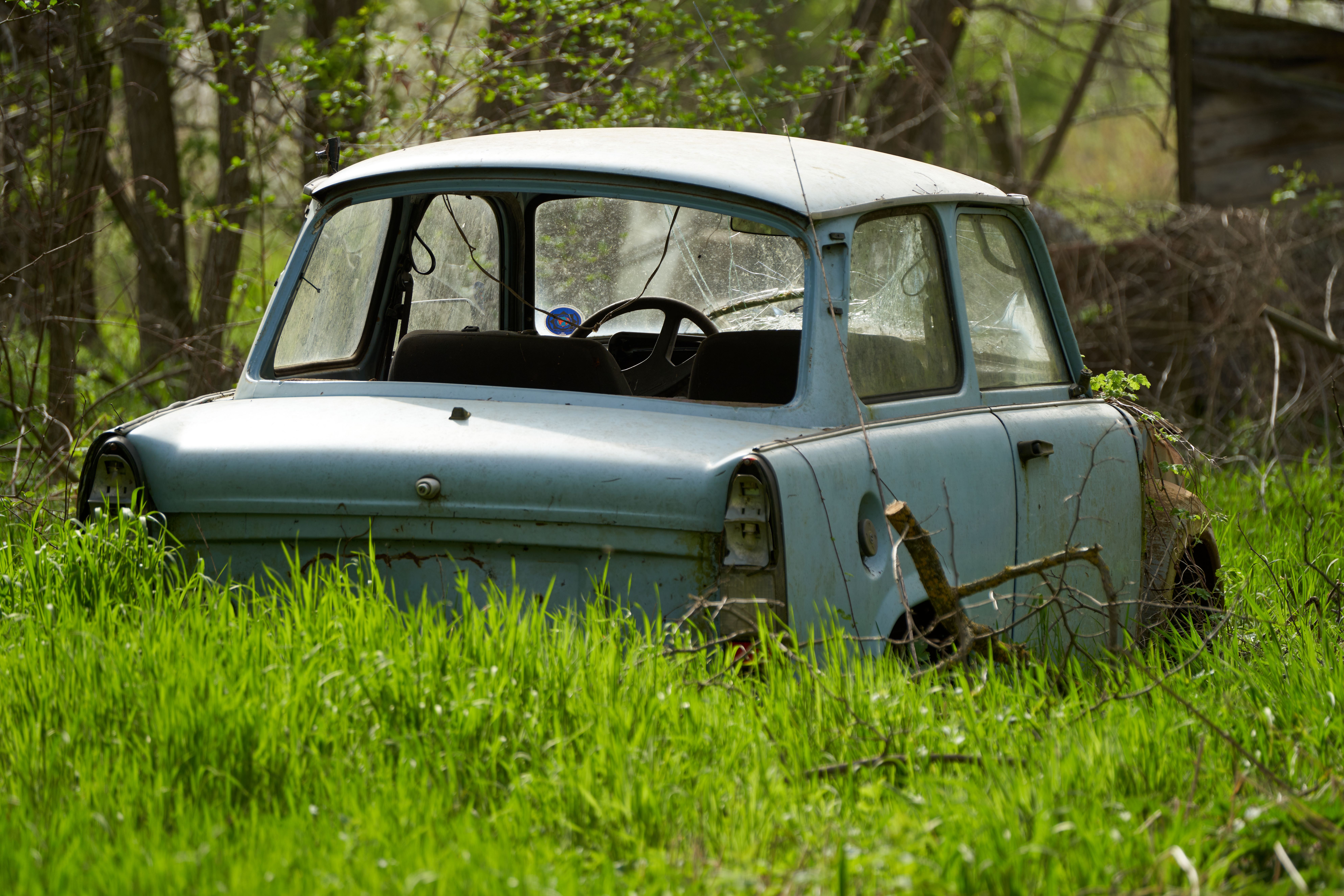 Abandoned Vintage Car in Türje, Hungary Field · Free Stock Photo