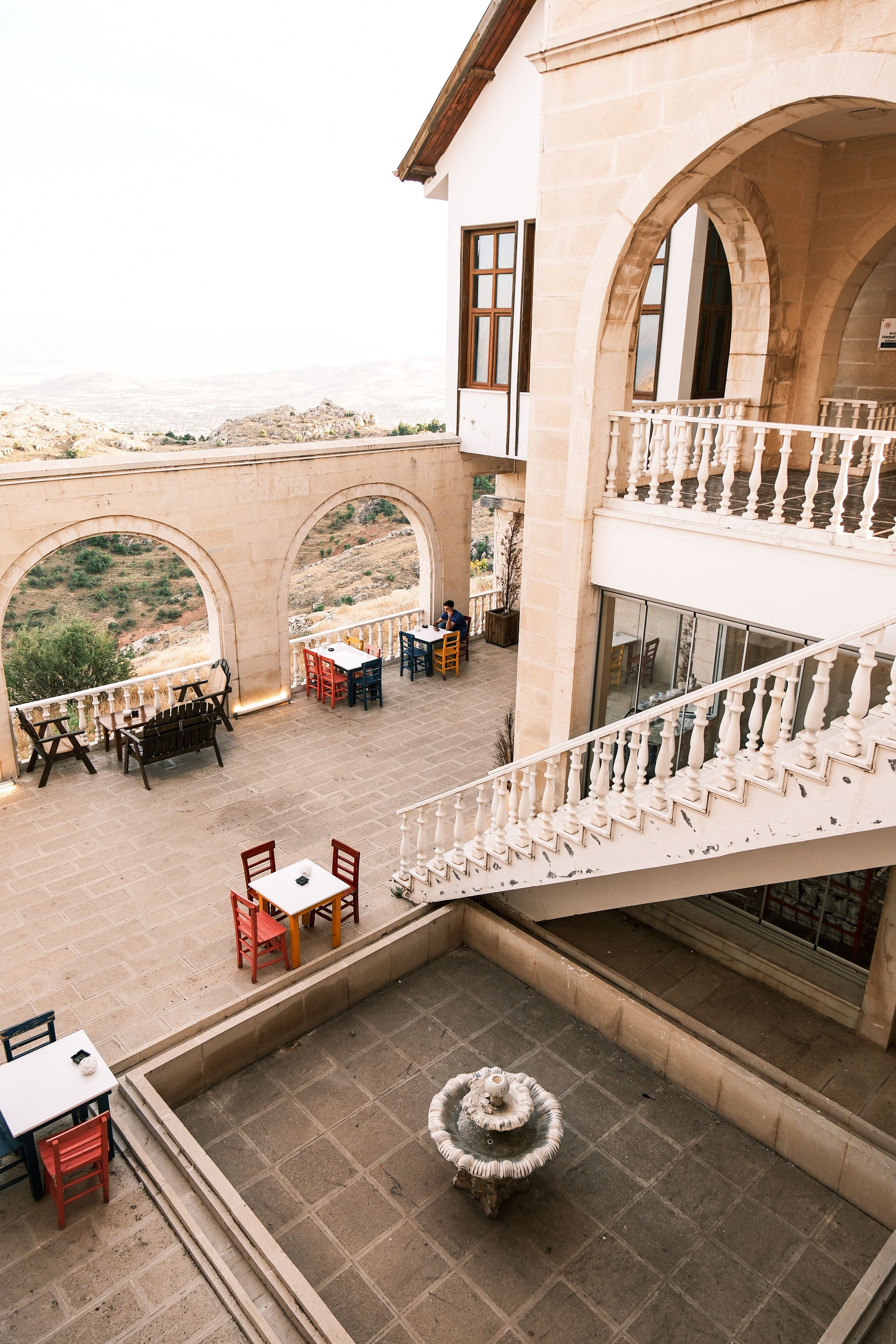 Scenic Terrace View of Mediterranean Architecture · Free Stock Photo
