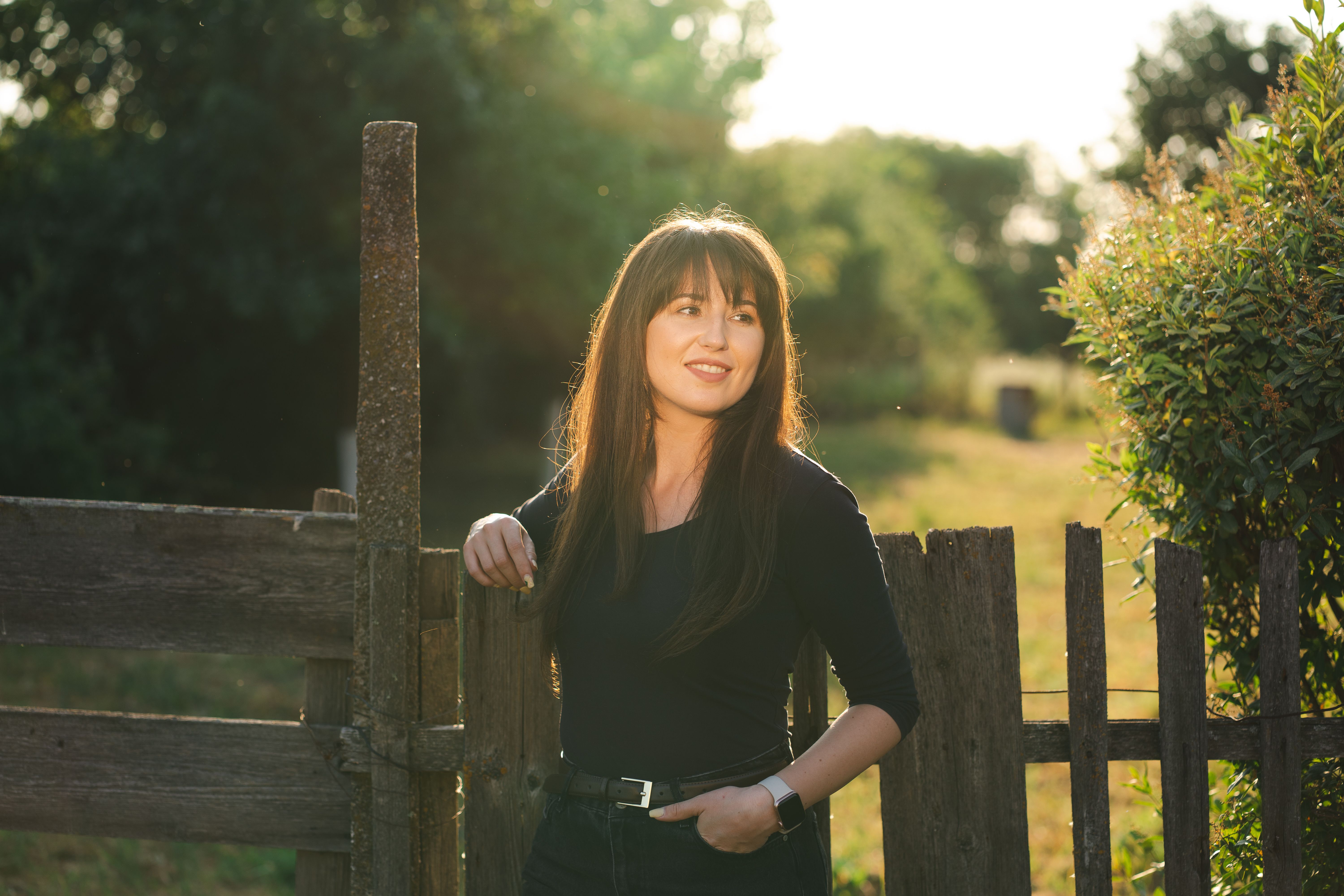 Sunset Portrait of Woman in Countryside Setting · Free Stock Photo