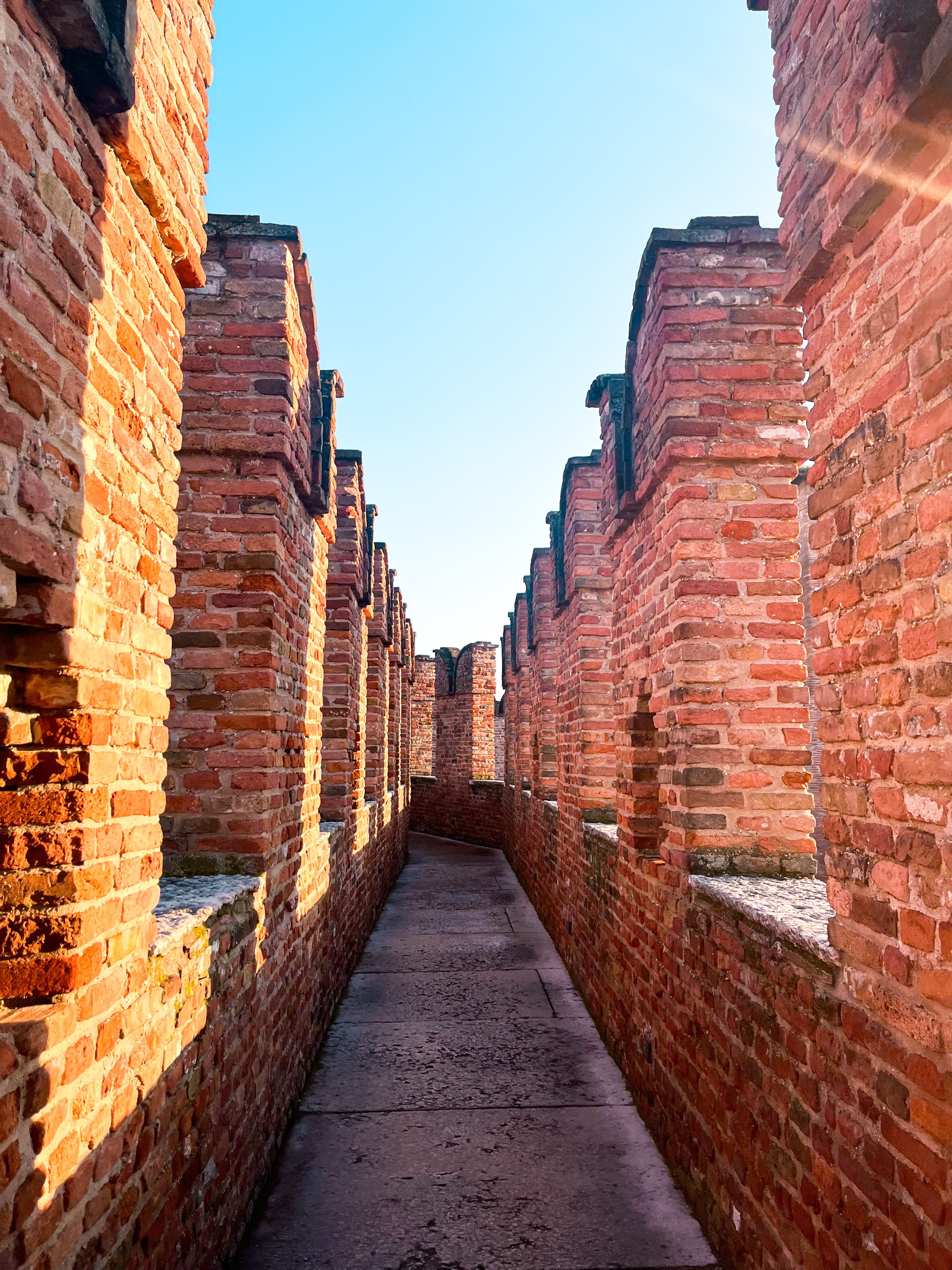 Narrow Brick Passageway with Sunlight · Free Stock Photo
