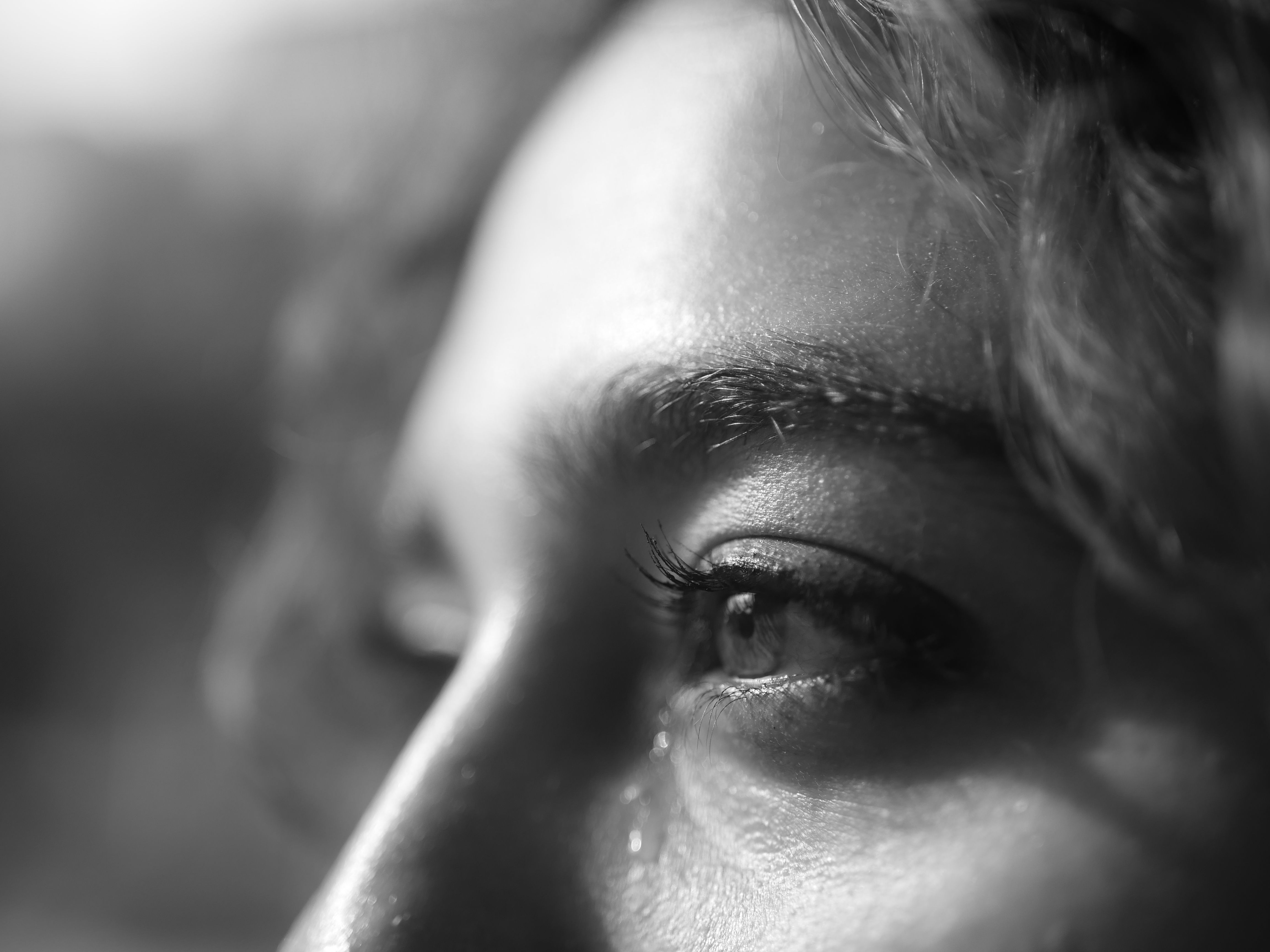 Grayscale Macro Photography of Person's Eye · Free Stock Photo