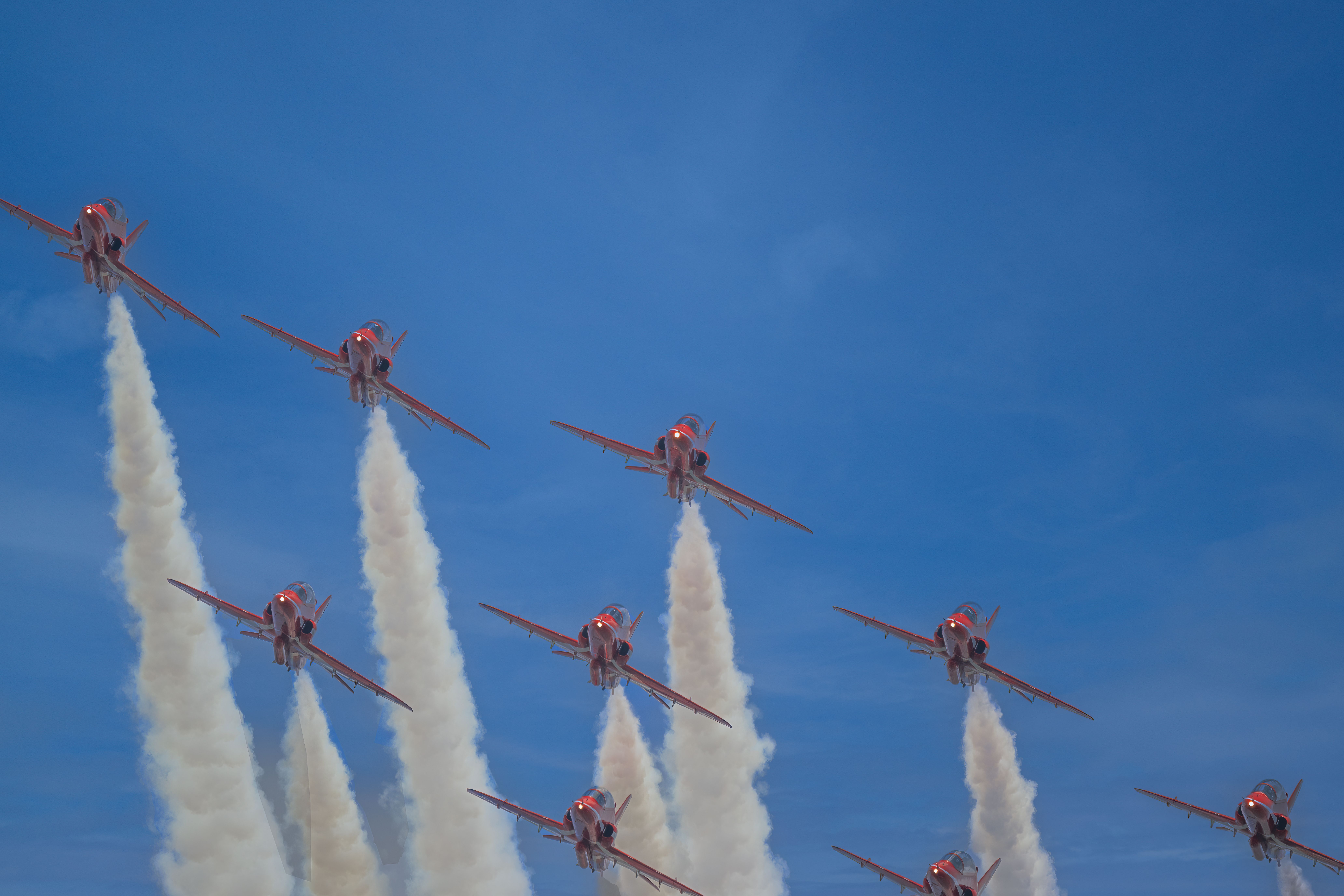 Aerobatic Jet Performance in Clear Blue Sky · Free Stock Photo