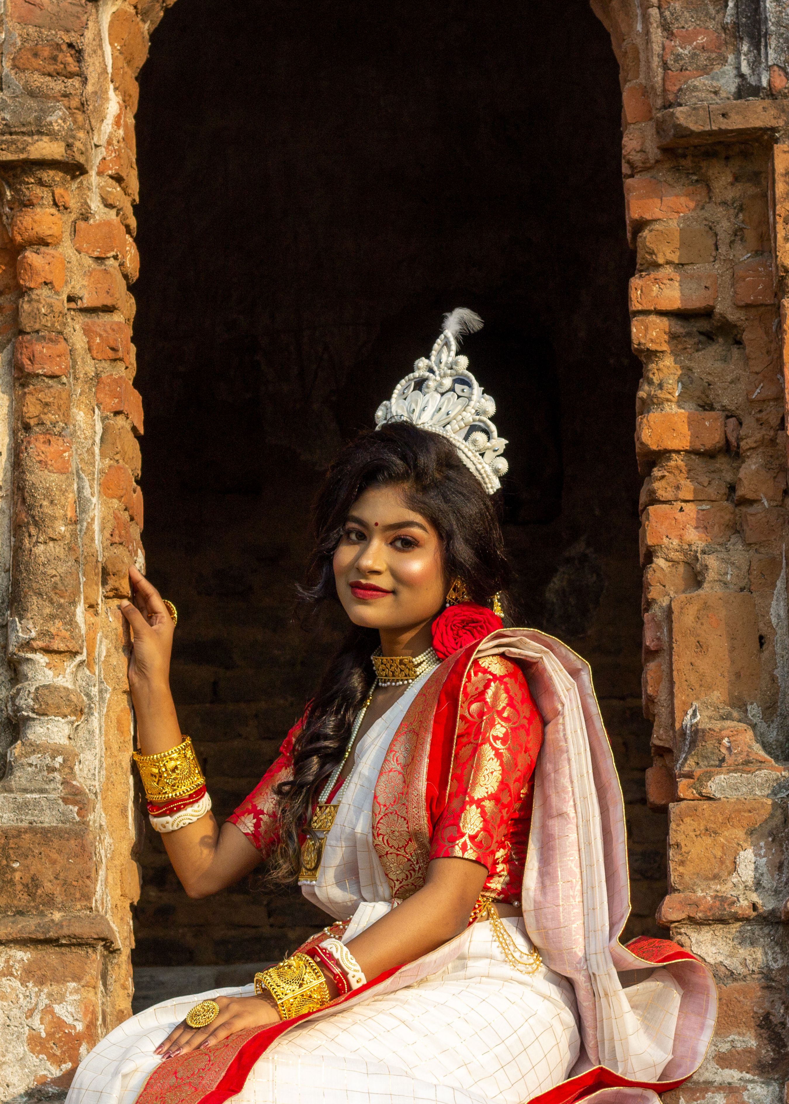 Traditional Indian Woman in Cultural Attire · Free Stock Photo