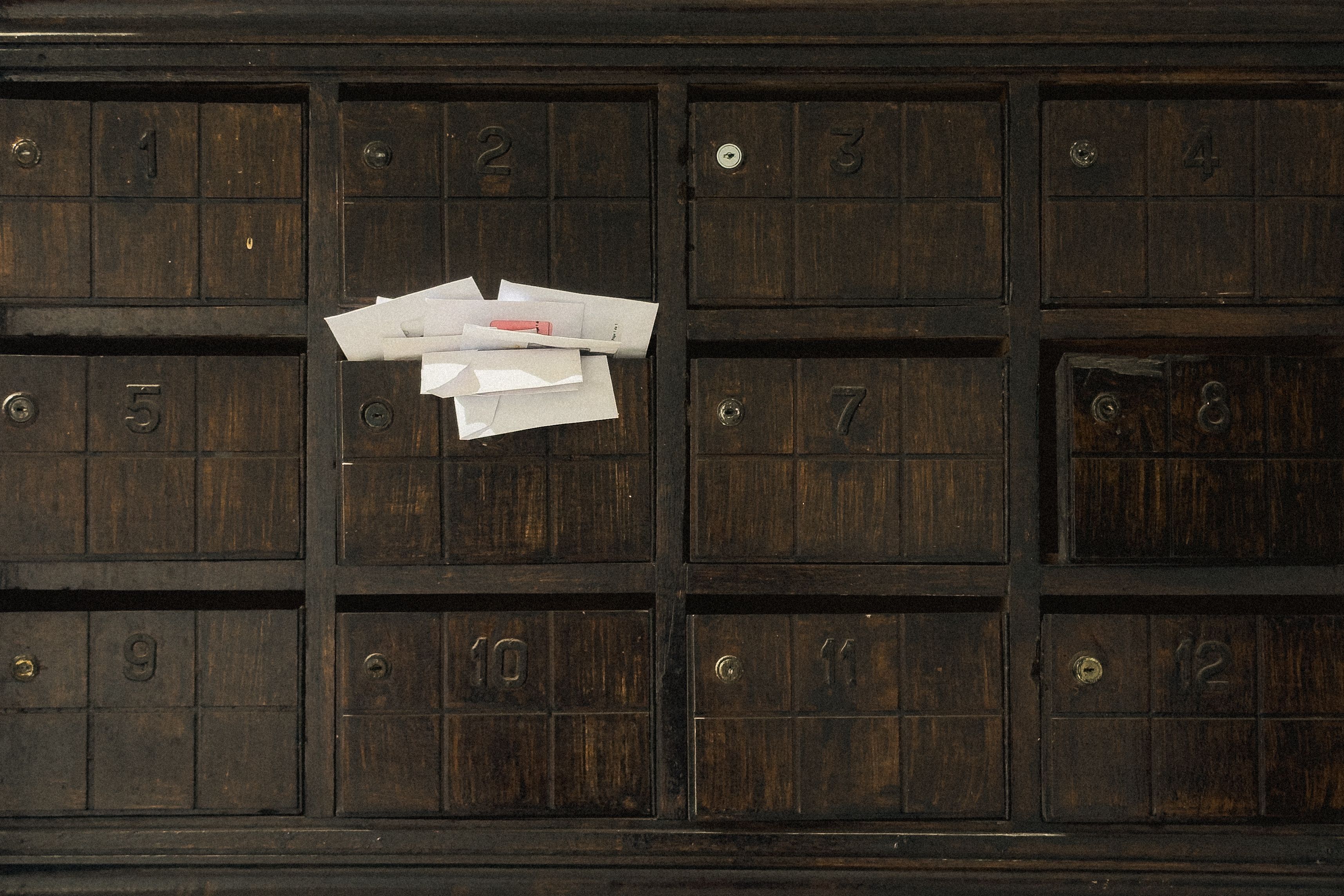Vintage Wooden Mailbox with Letters Inside · Free Stock Photo