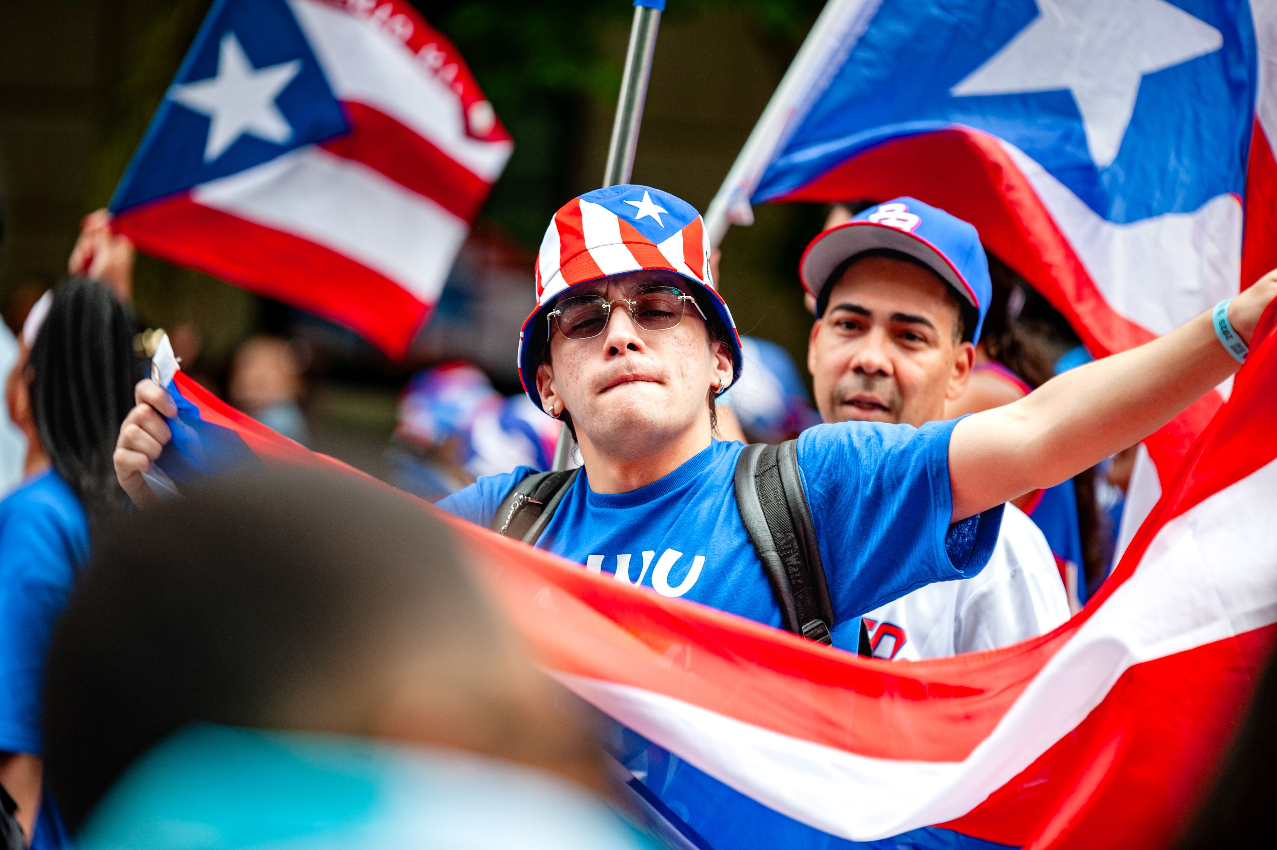 Perayaan Parade Puerto Rico Yang Penuh Warna Di Kota New York · Foto ...