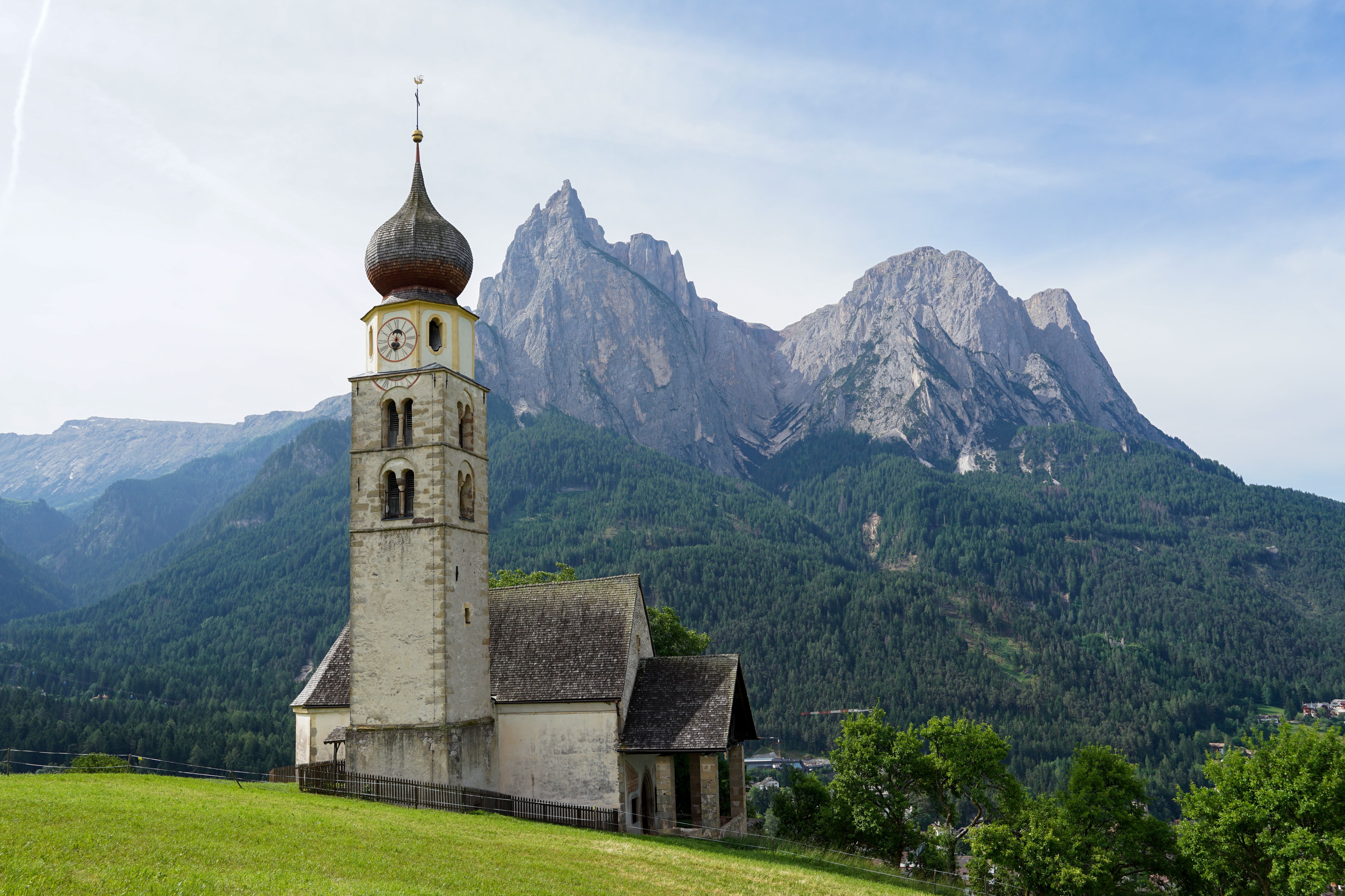 Beautiful Church Against Italian Alpine Backdrop · Free Stock Photo