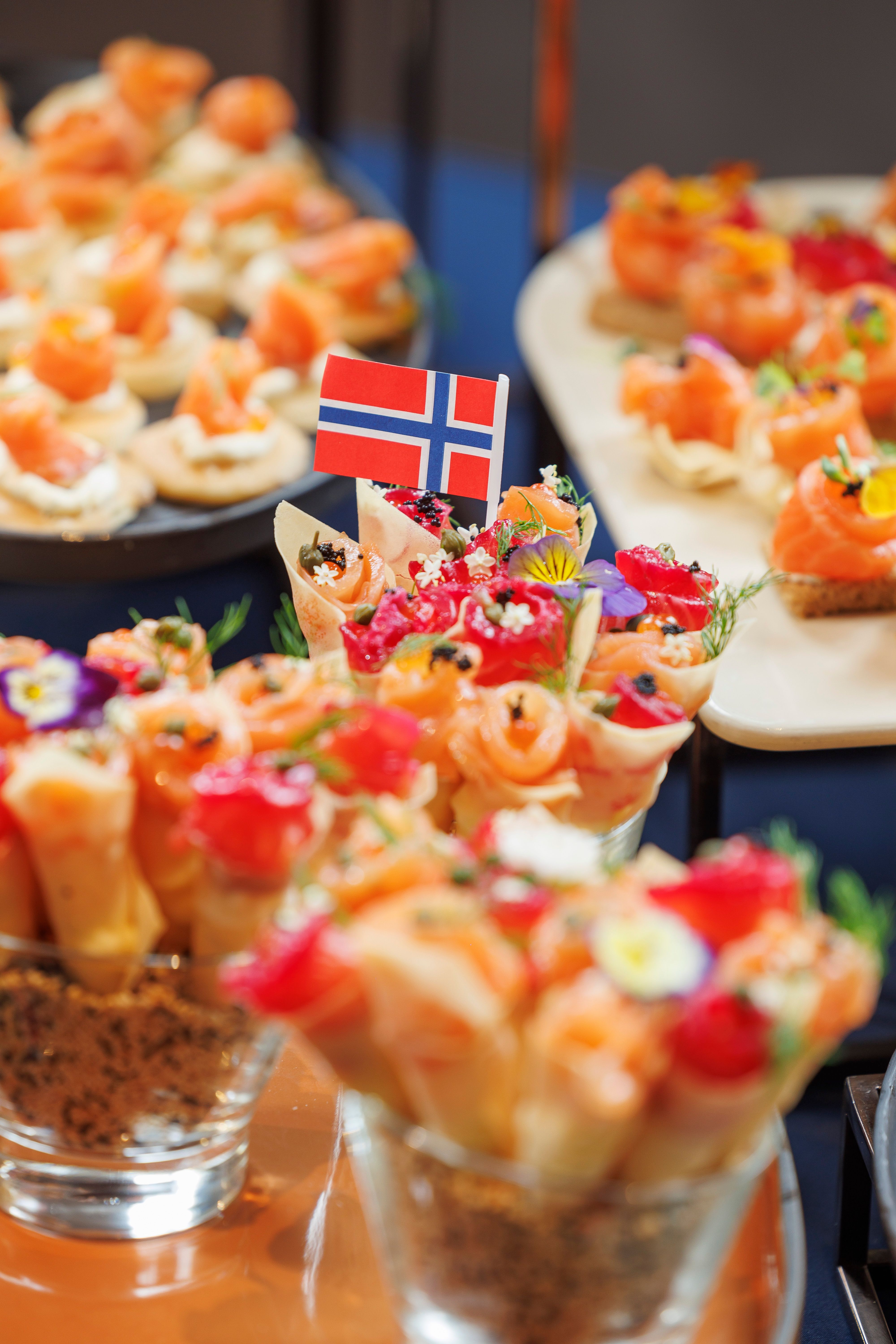 Norwegian-style Canapés with Smoked Salmon · Free Stock Photo