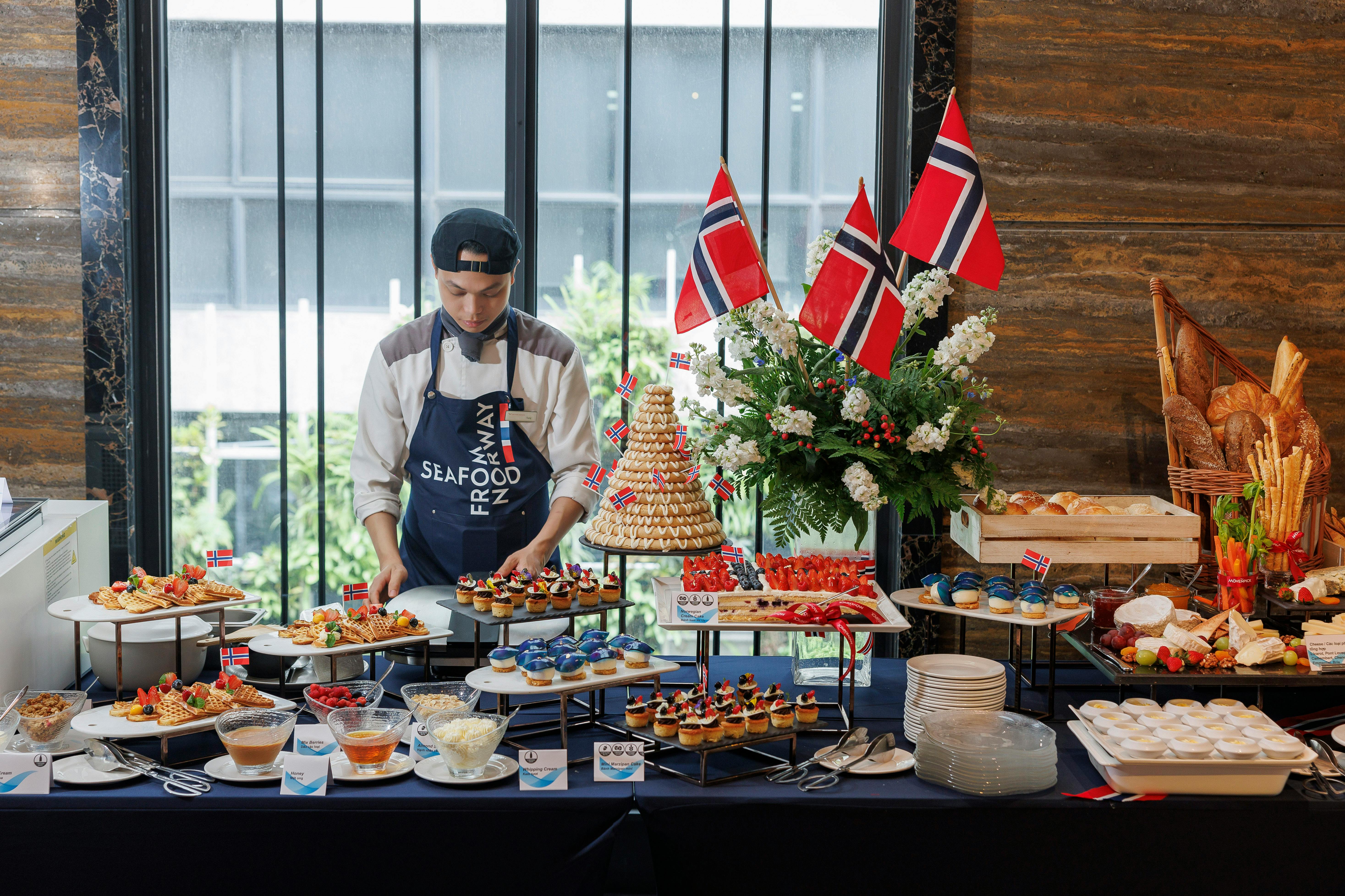 Nordic Buffet with Chef and Culinary Delicacies · Free Stock Photo