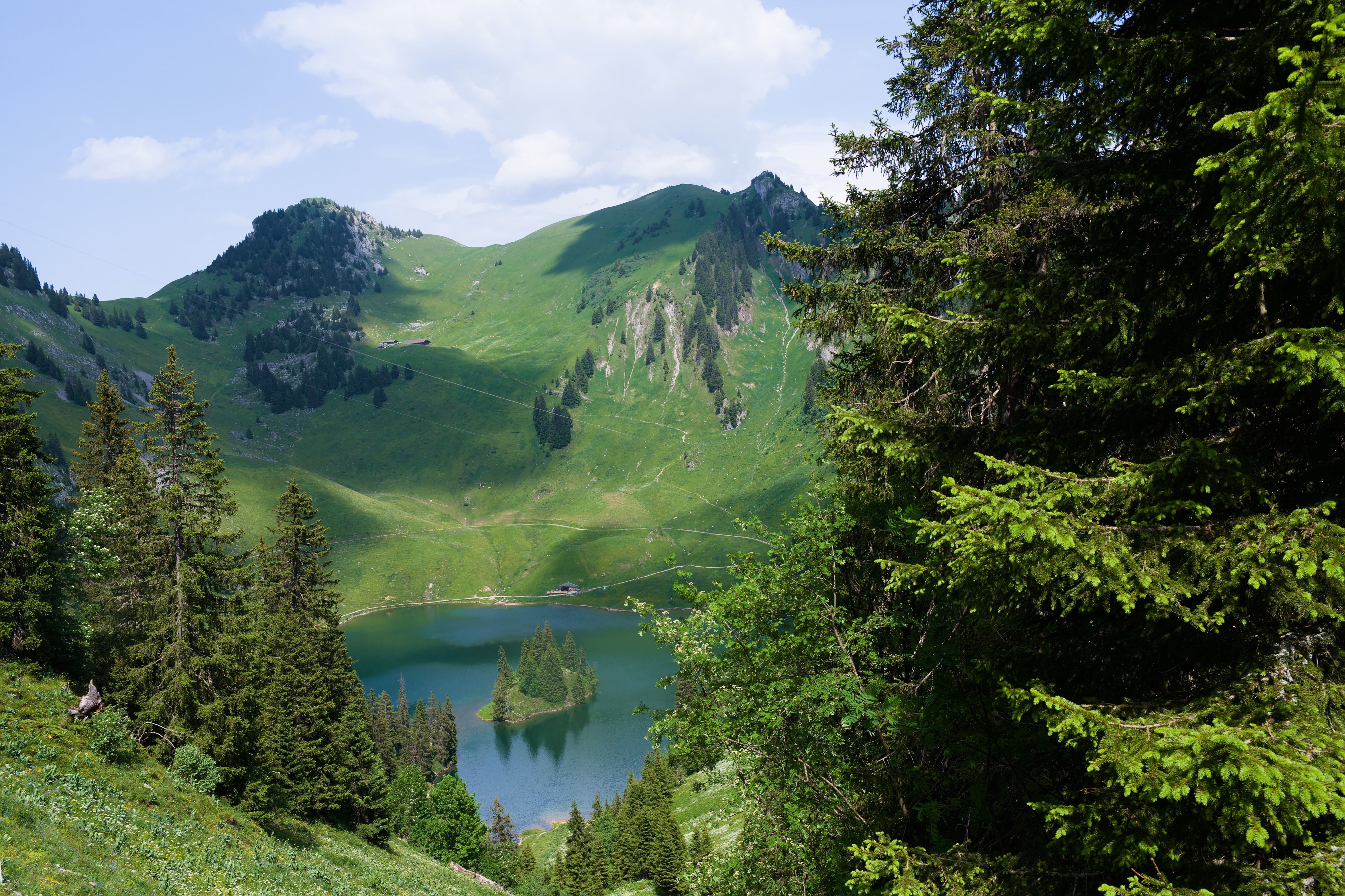 Scenic View of Swiss Alpine Lake and Mountains · Free Stock Photo