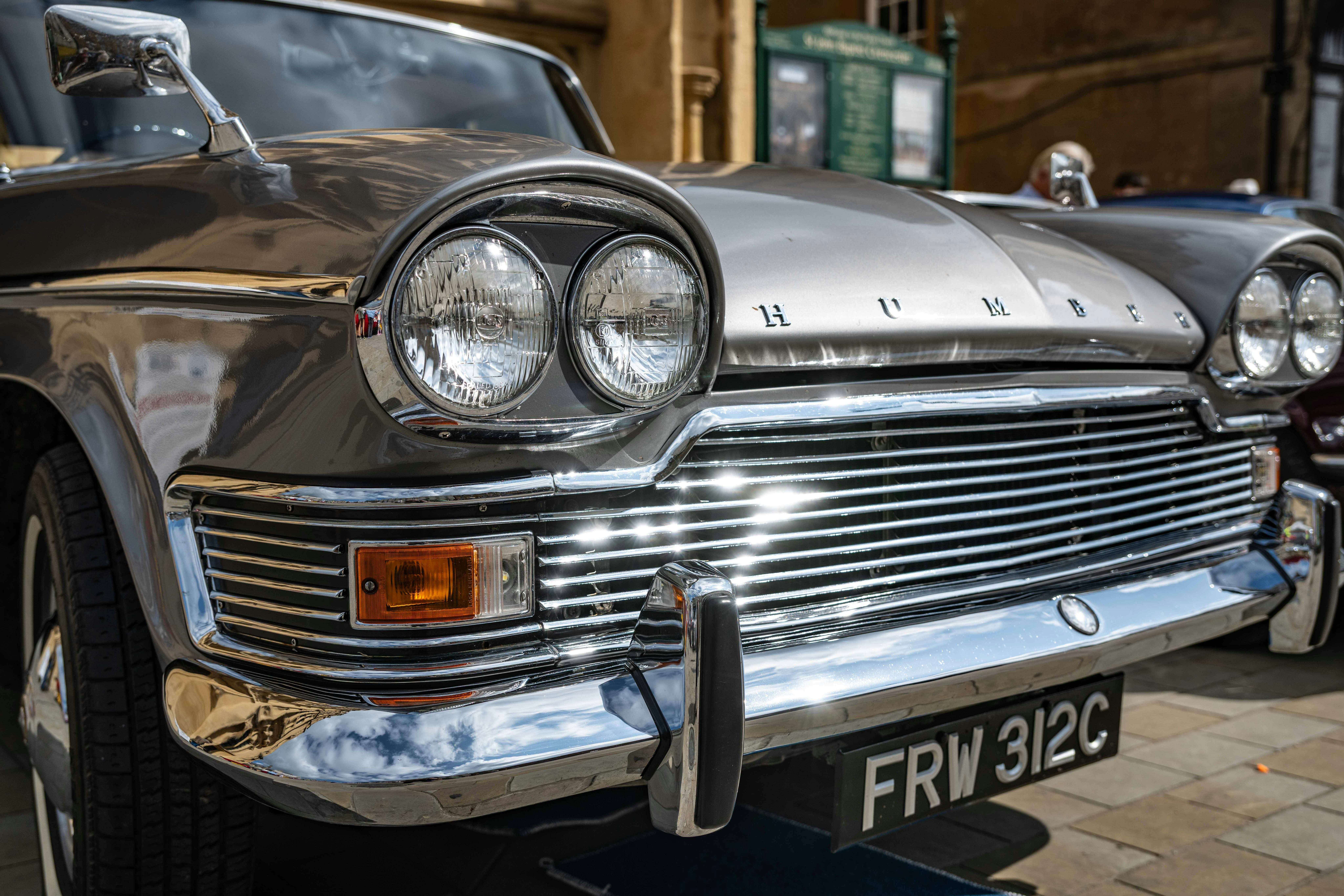 Close-Up of Classic Humber Car Front · Free Stock Photo