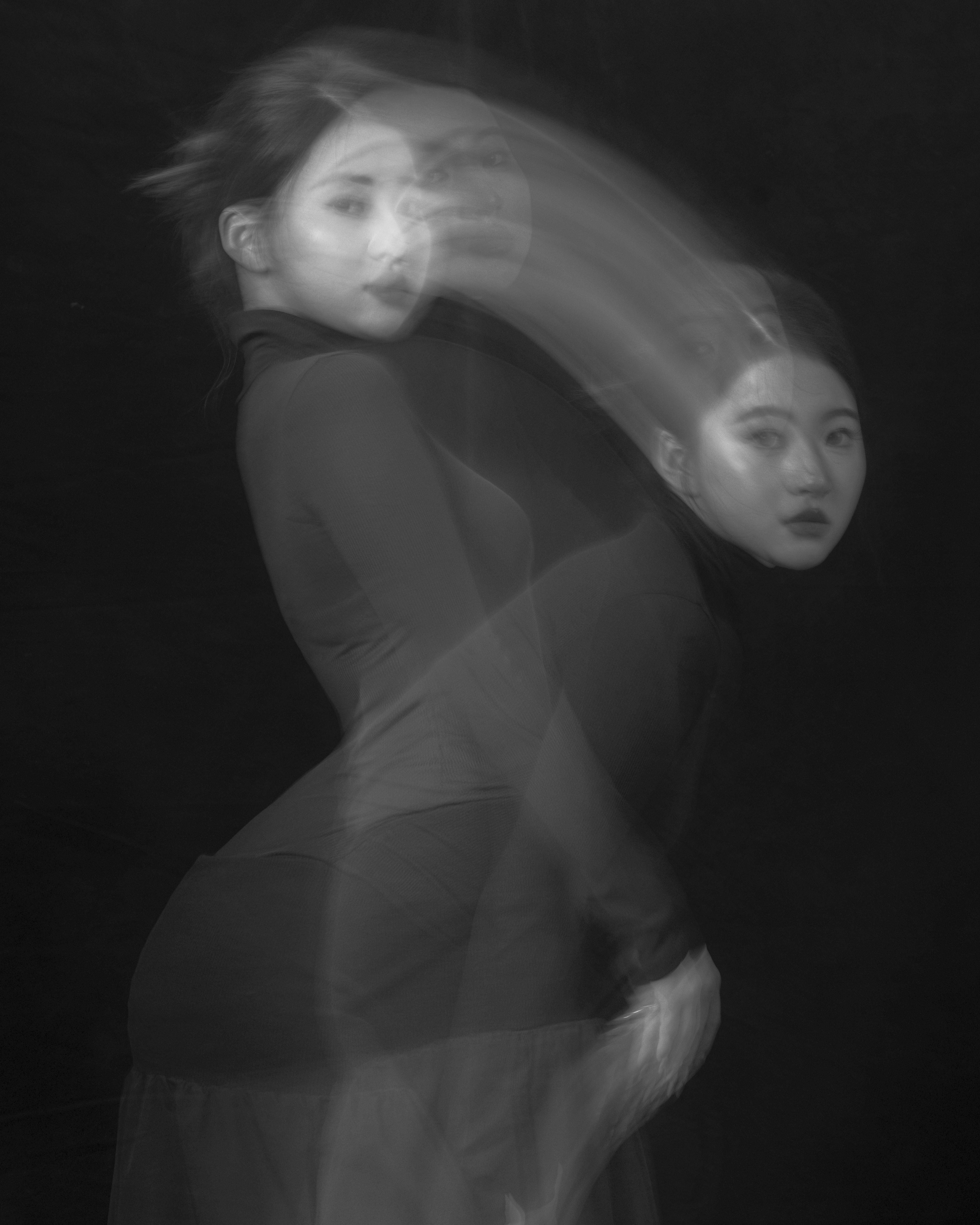 Artistic Motion Blur Portrait of a Woman · Free Stock Photo