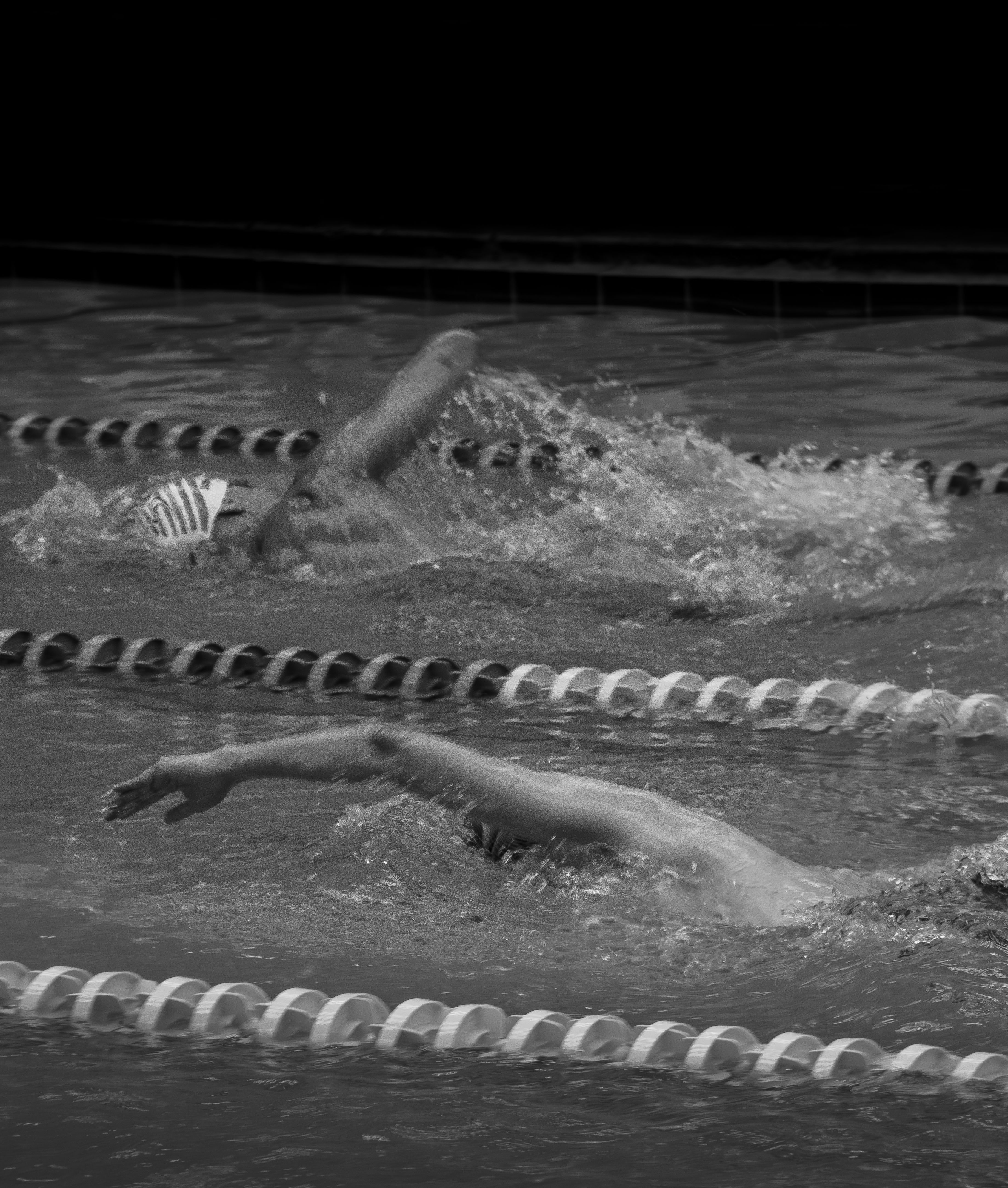 Black and White Swimmers in San Luis Potosí Pool · Free Stock Photo