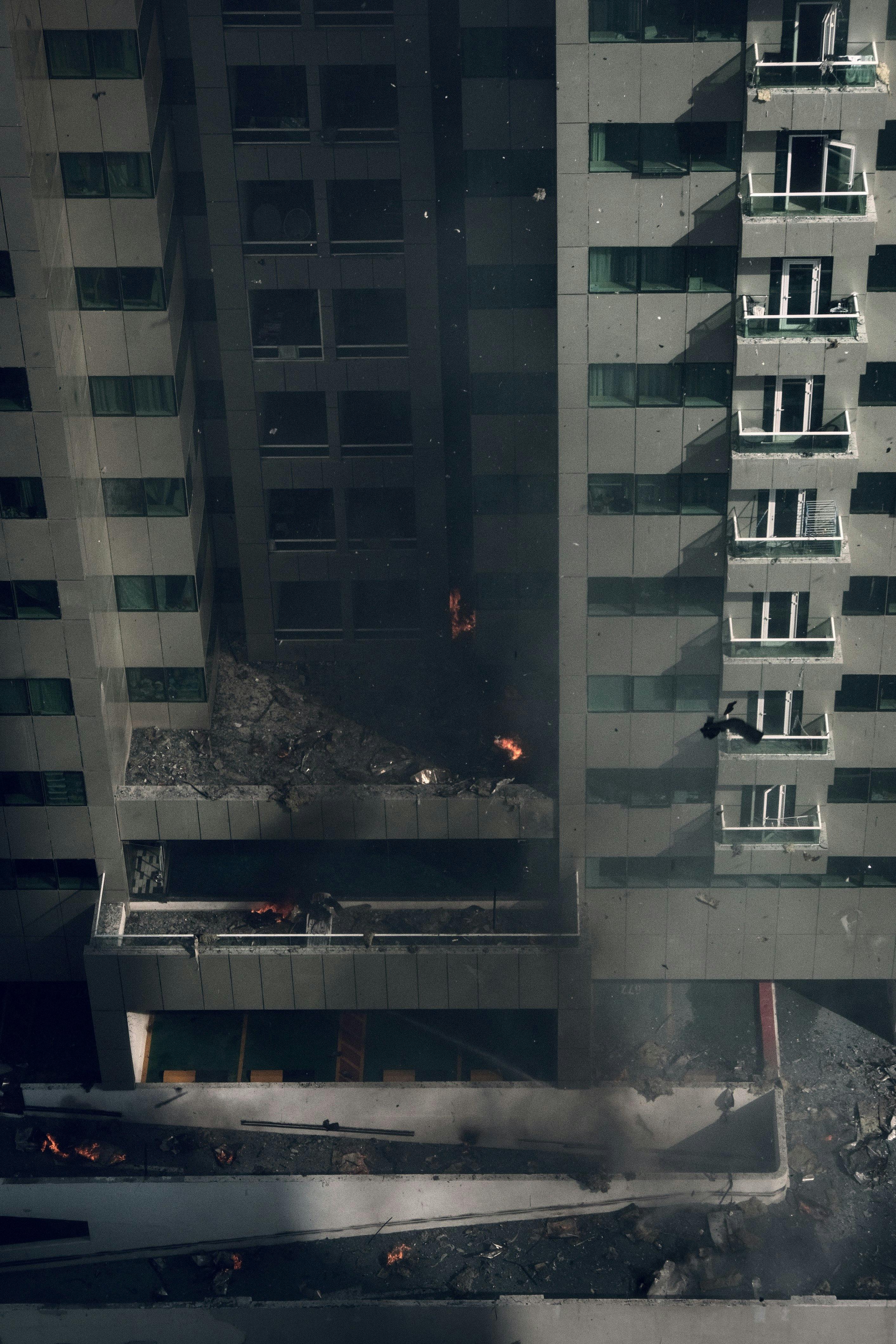 Post-Fire Damage of Dubai Residential Tower · Free Stock Photo