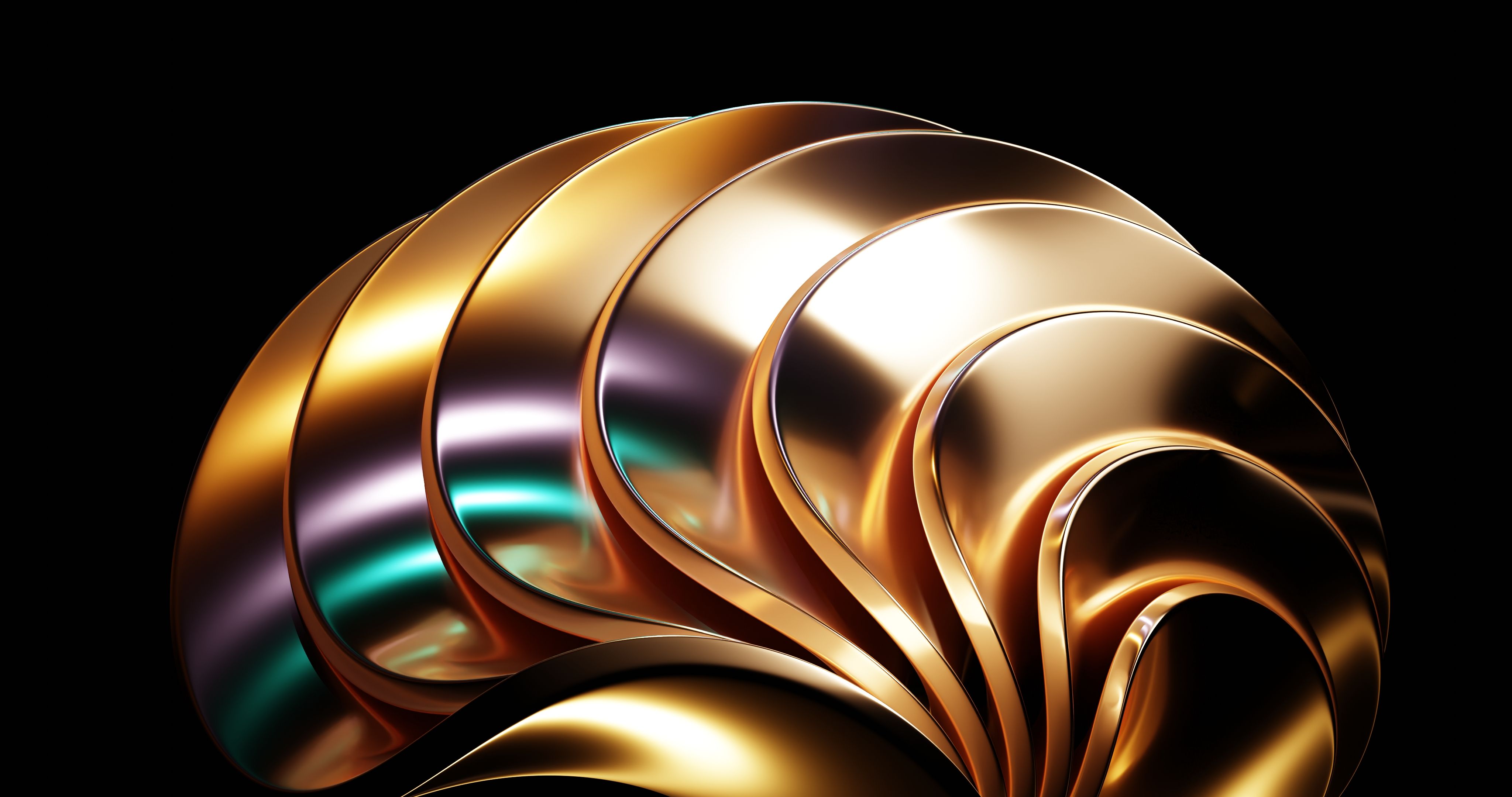 Elegant Abstract 3D Metallic Sculpture Art · Free Stock Photo