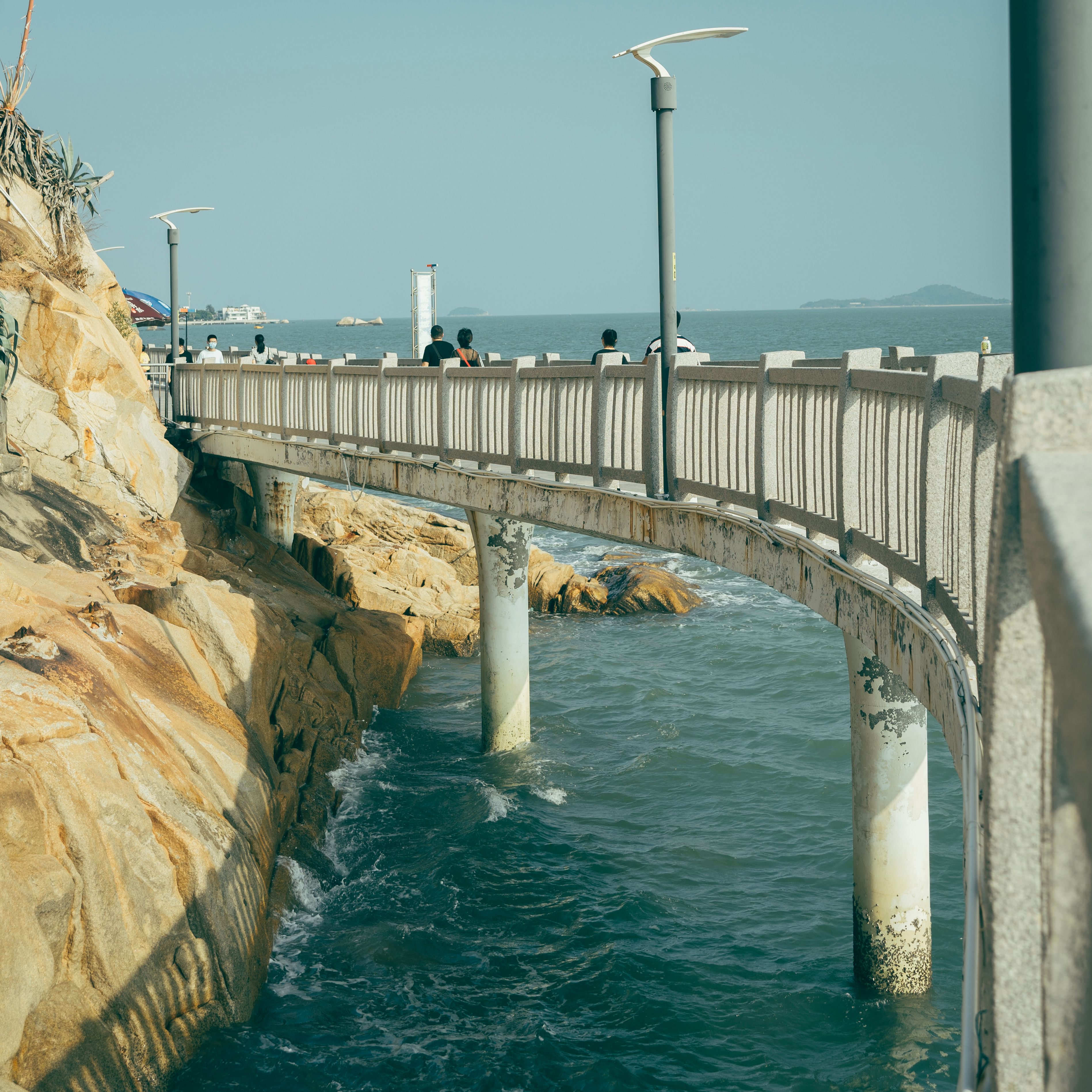 Scenic Coastal Walkway Overlooking Ocean · Free Stock Photo