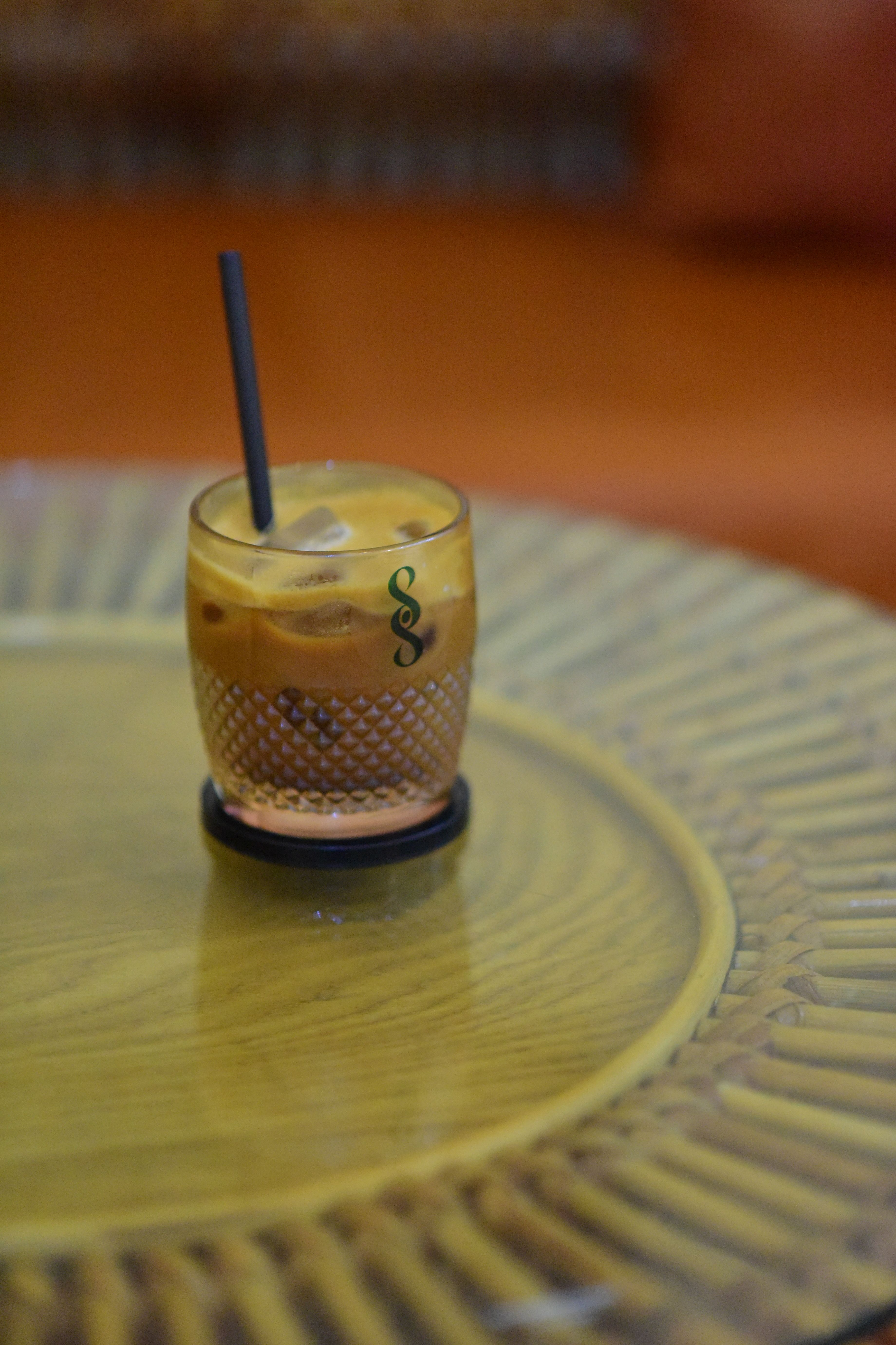 Chilled Beverage on Elegant Patterned Table · Free Stock Photo
