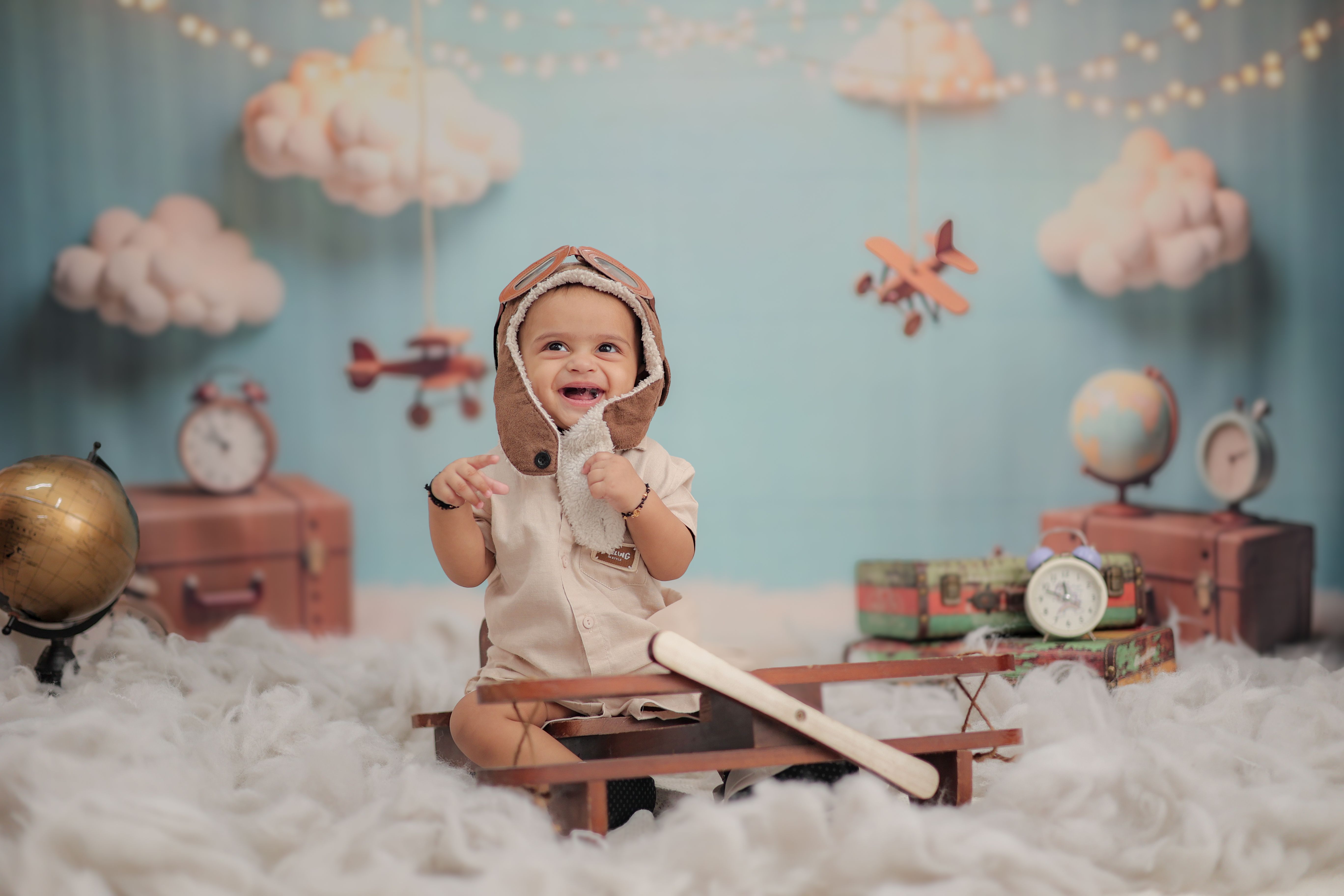 Adorable Baby Aviator Themed Photo Shoot · Free Stock Photo