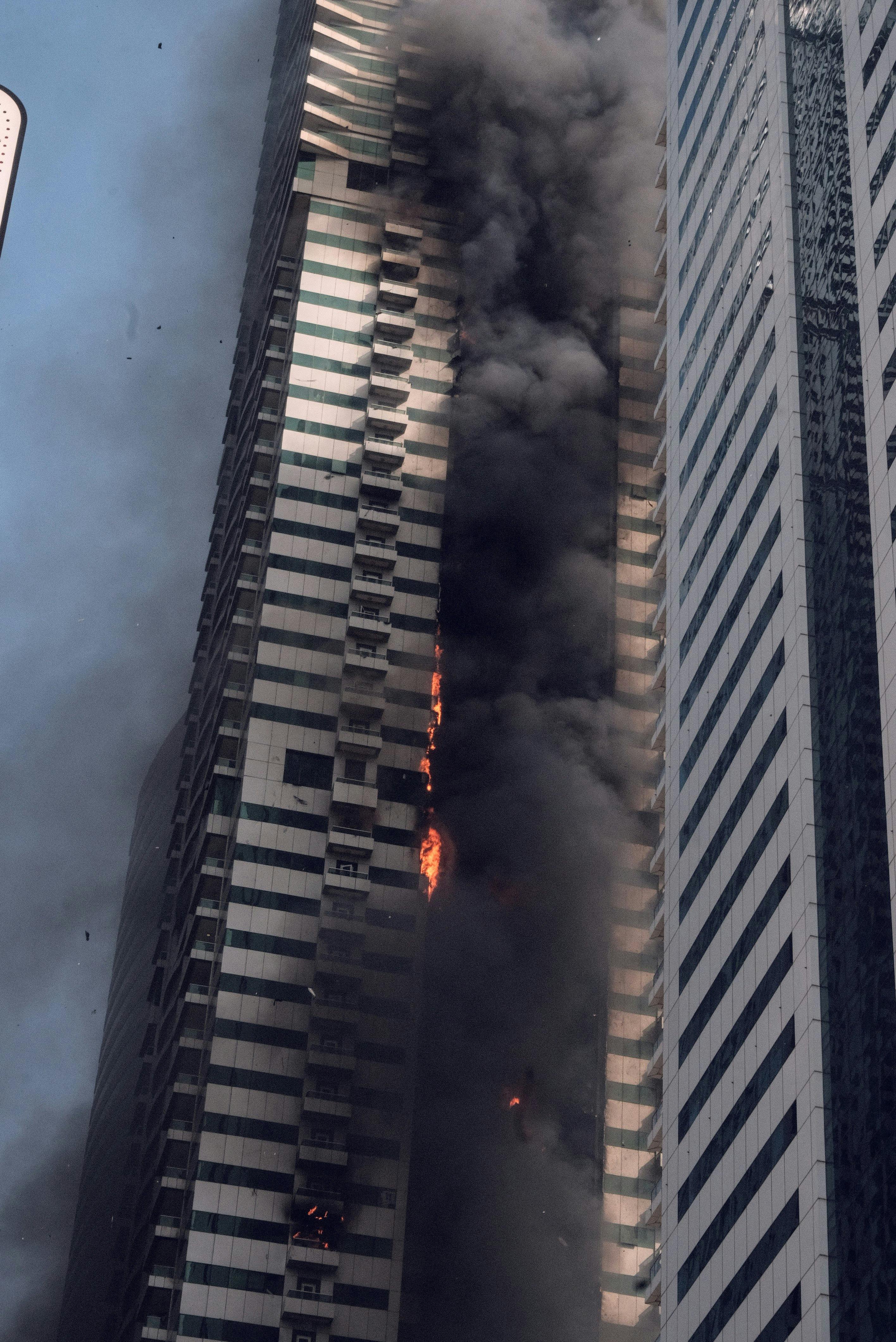 High-Rise Building on Fire in Dubai Marina · Free Stock Photo