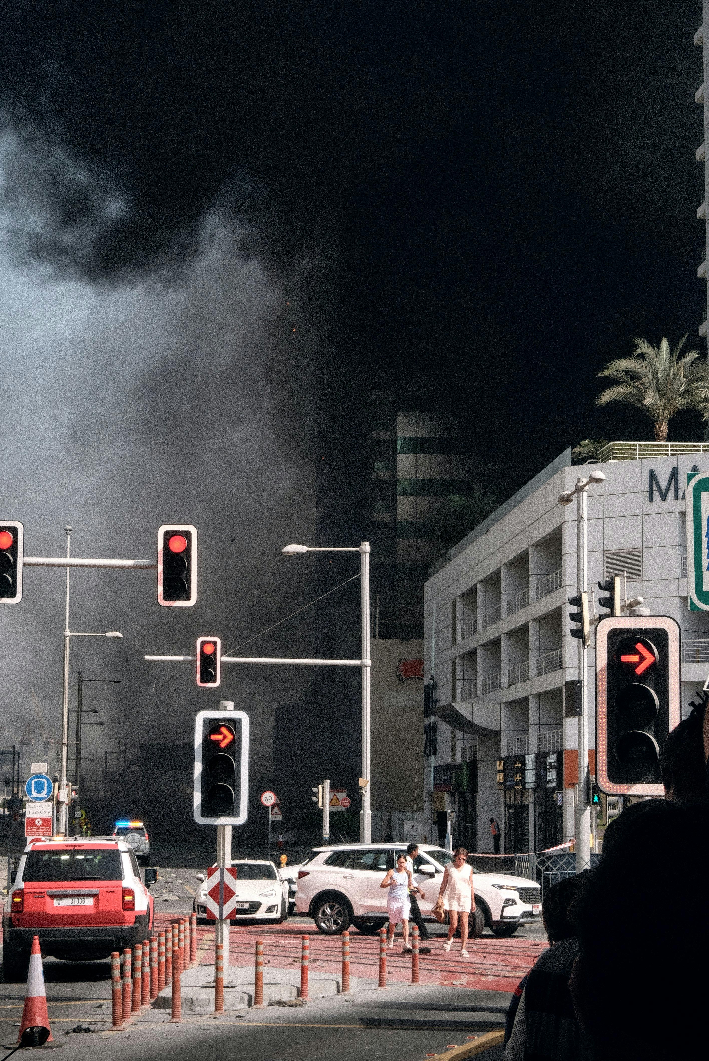 High-rise Building Fire in Dubai Marina · Free Stock Photo