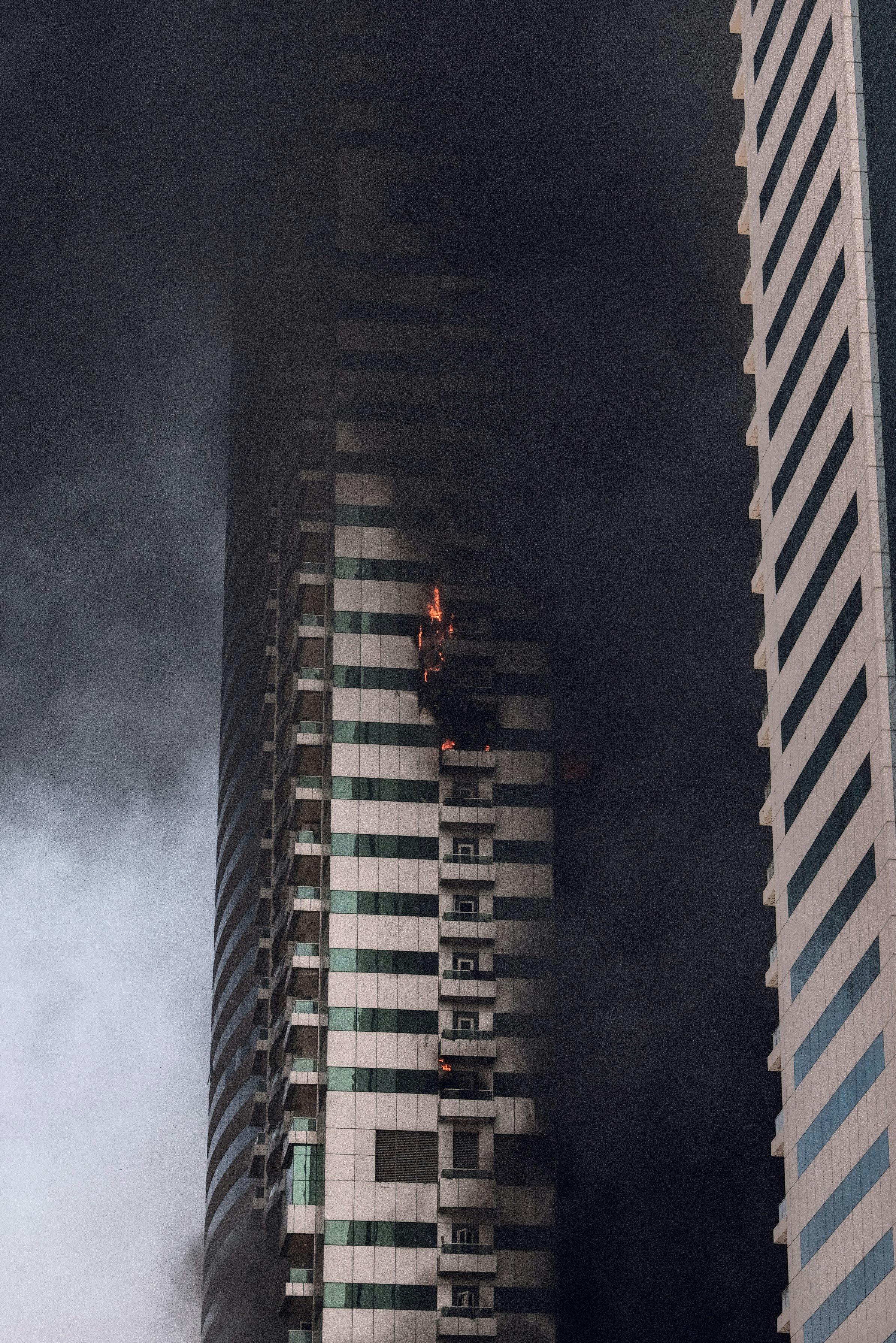 High-Rise Building Fire in Dubai Marina · Free Stock Photo
