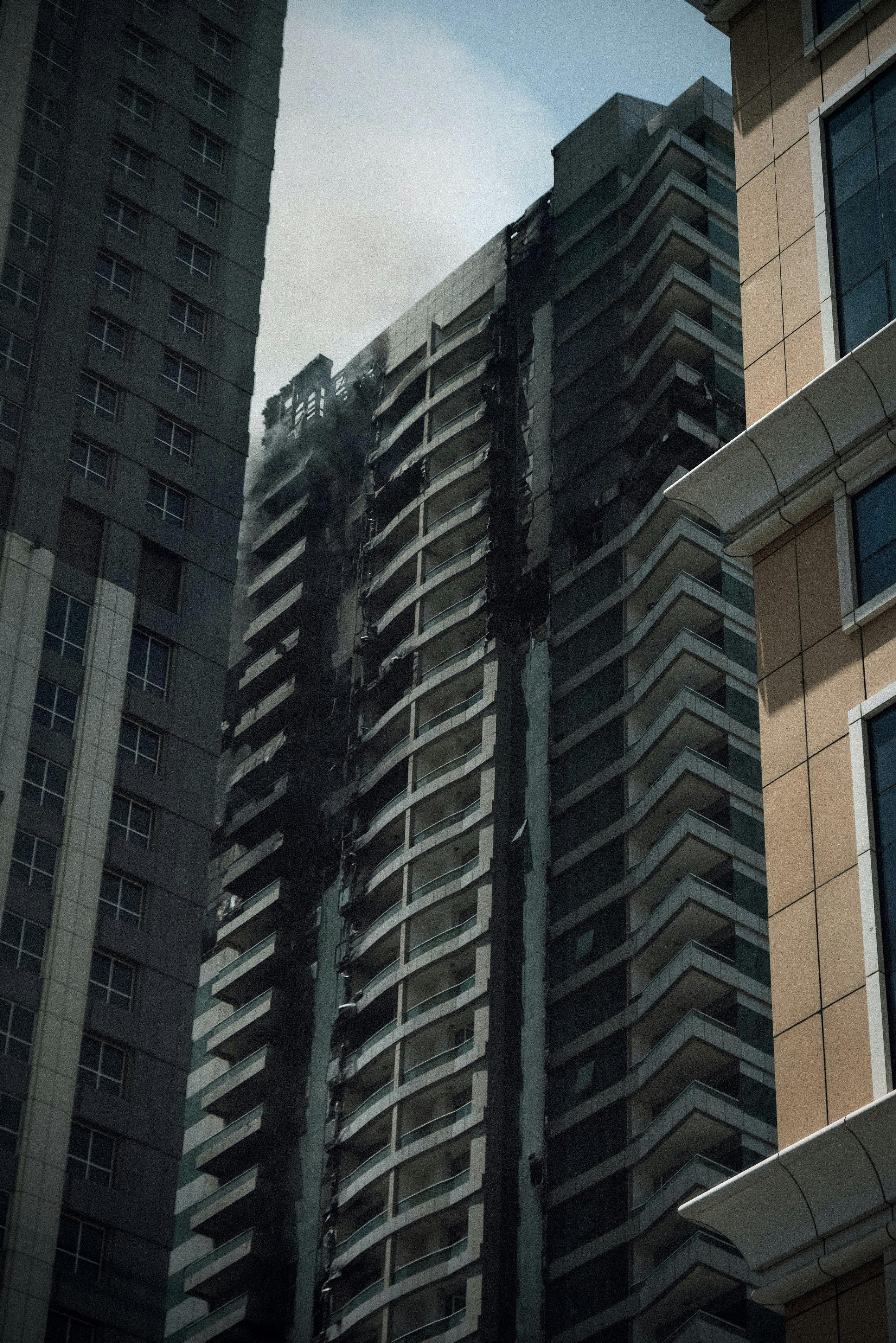 Severe Fire Damage on Dubai High-Rise Building · Free Stock Photo