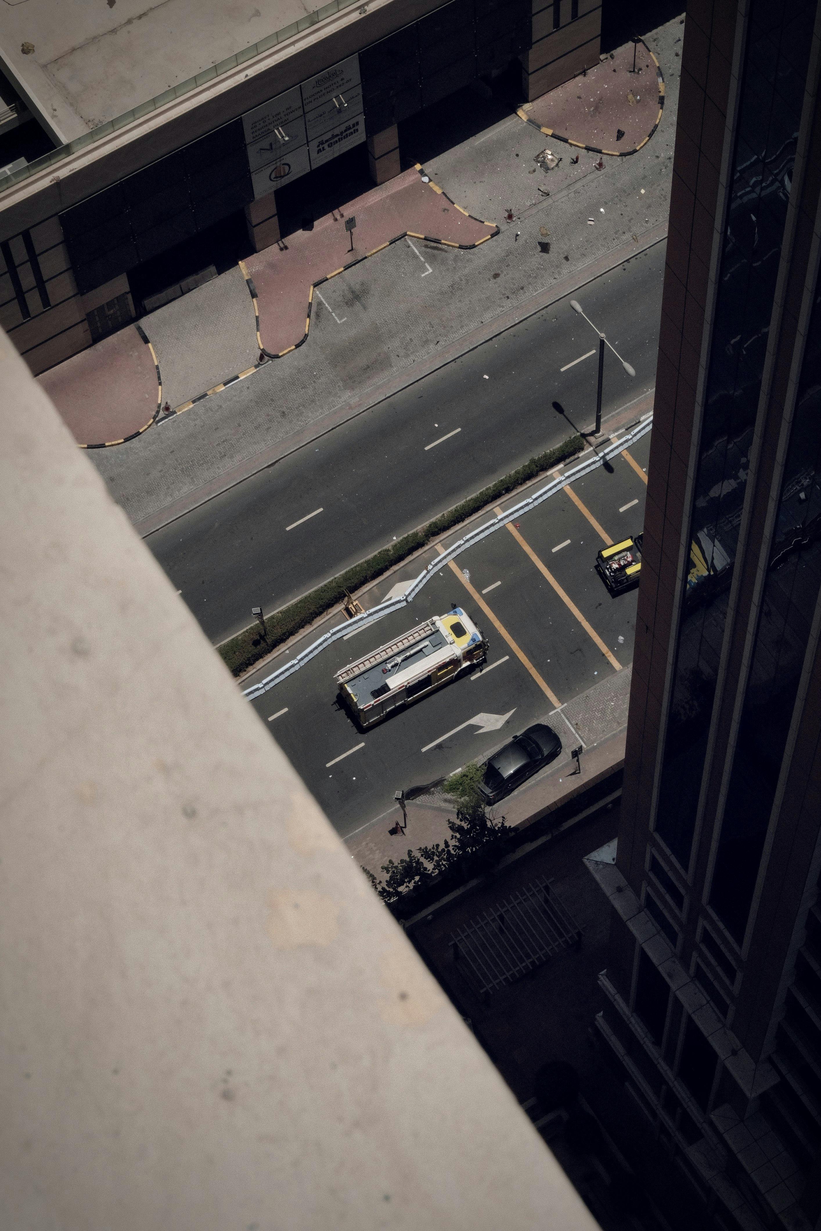 Aerial View of Emergency Response in Dubai · Free Stock Photo