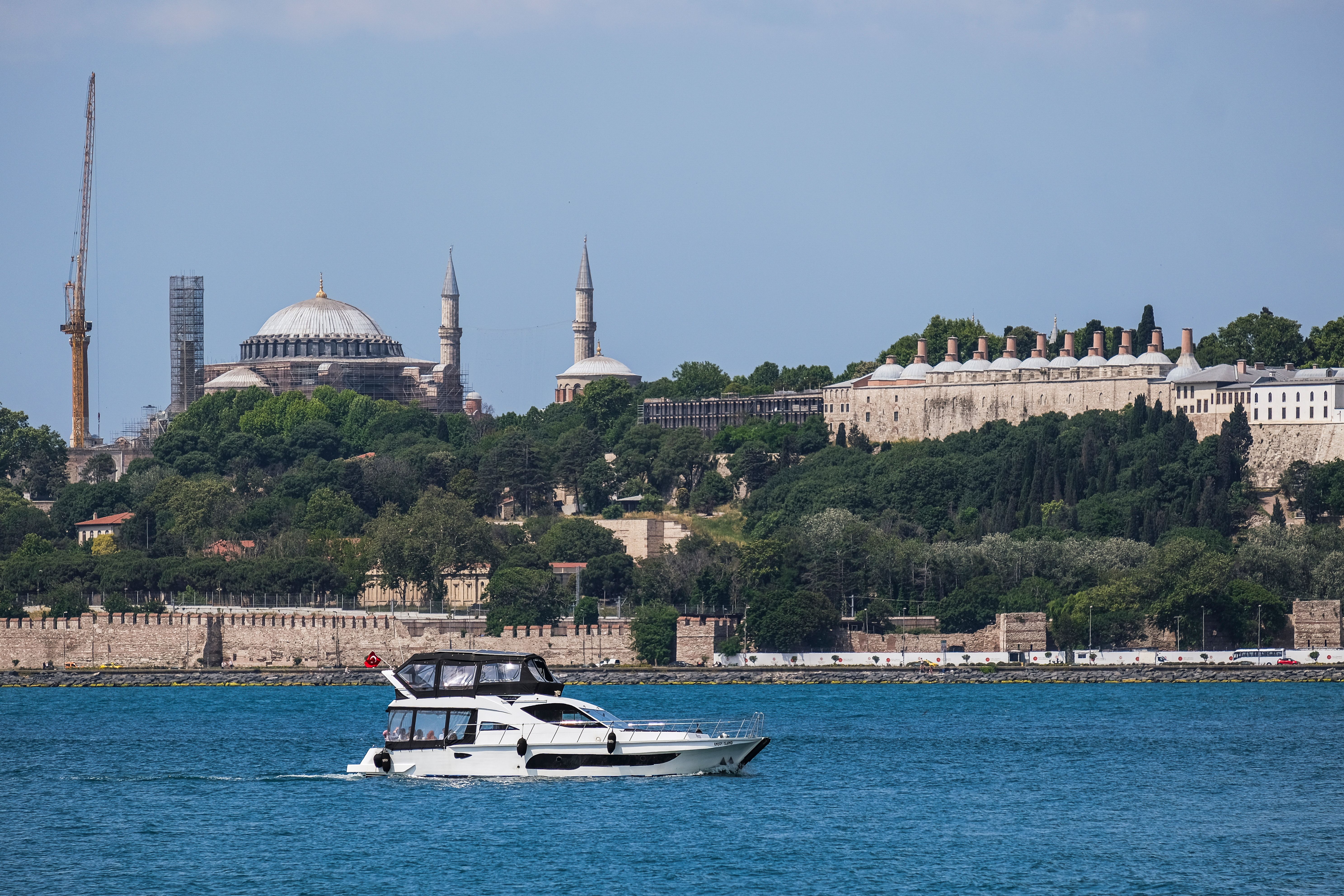 Scenic Boat Ride Near Istanbul's Iconic Landmarks · Free Stock Photo