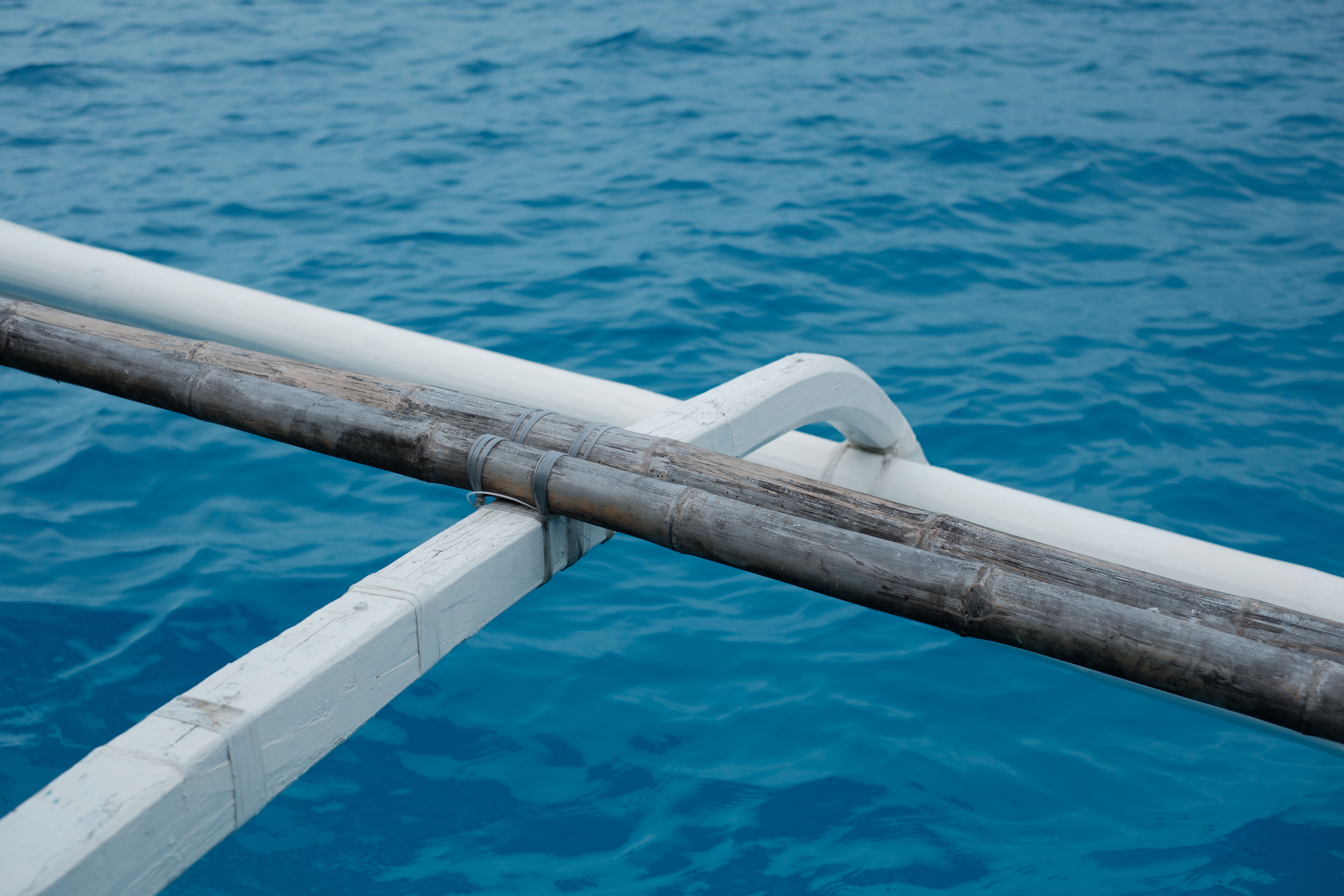 Wooden Outrigger and Blue Ocean View · Free Stock Photo