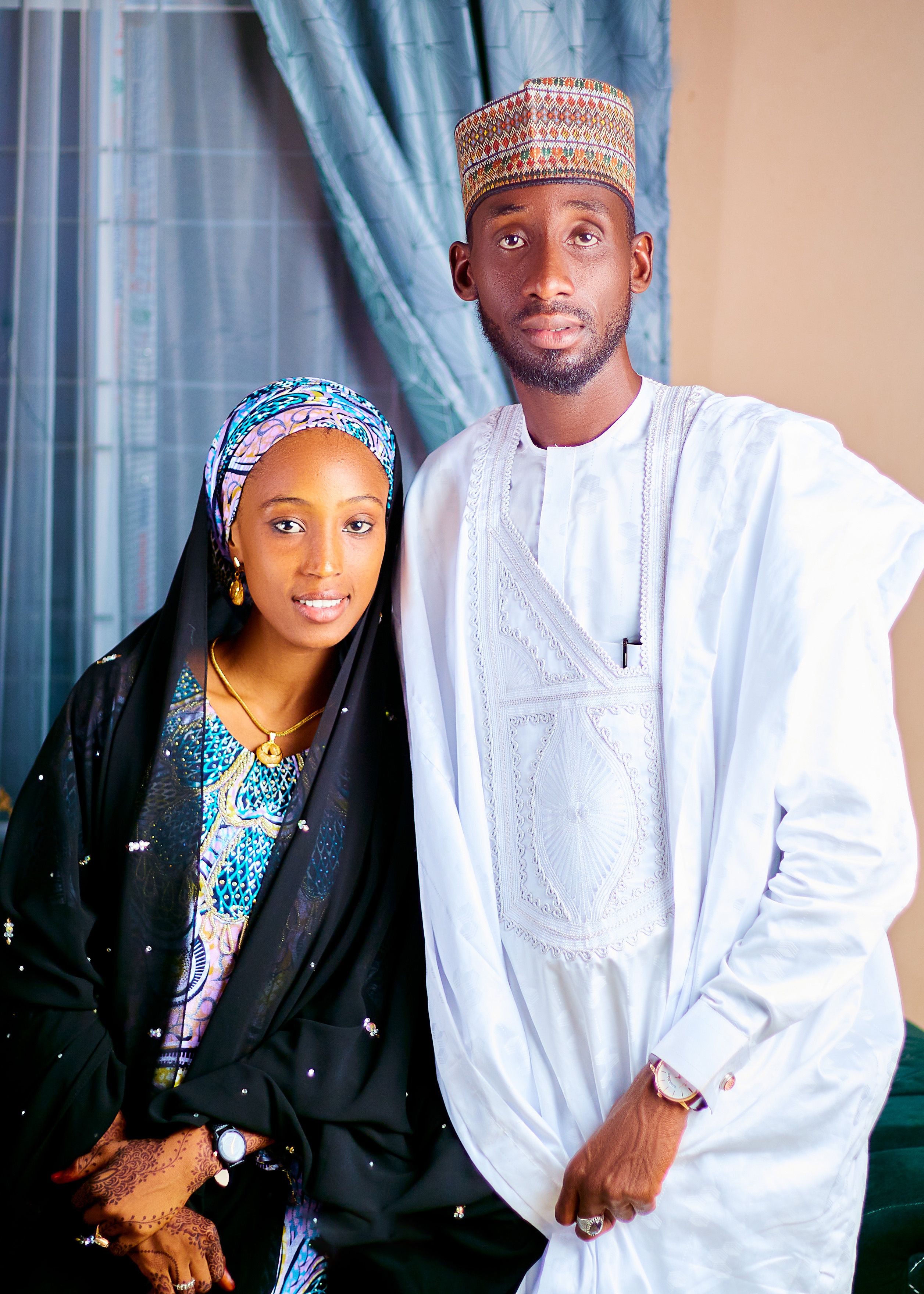 Traditional African Couple Dressed for Celebration · Free Stock Photo