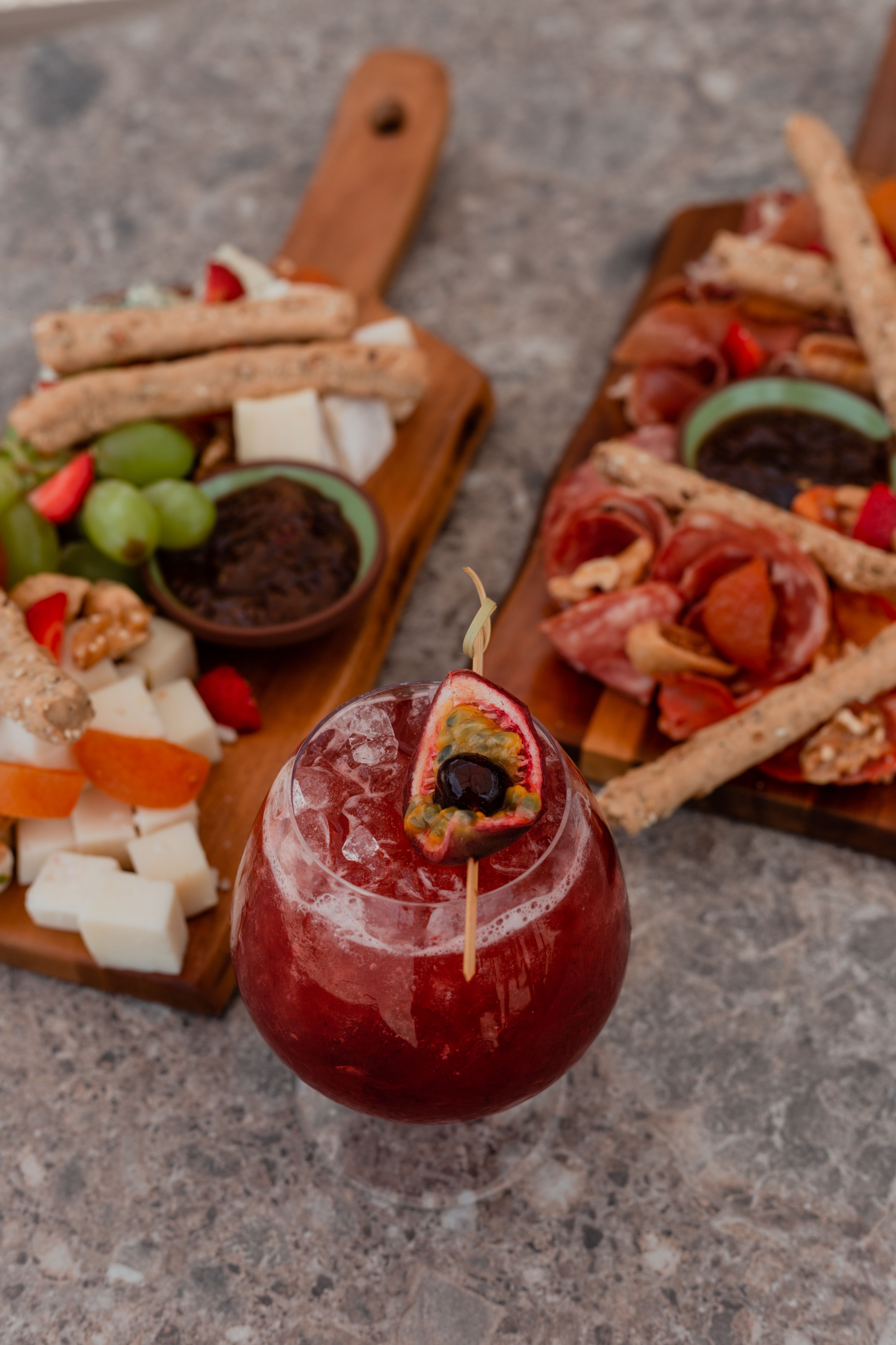 Refreshing Cocktail with Charcuterie Boards · Free Stock Photo