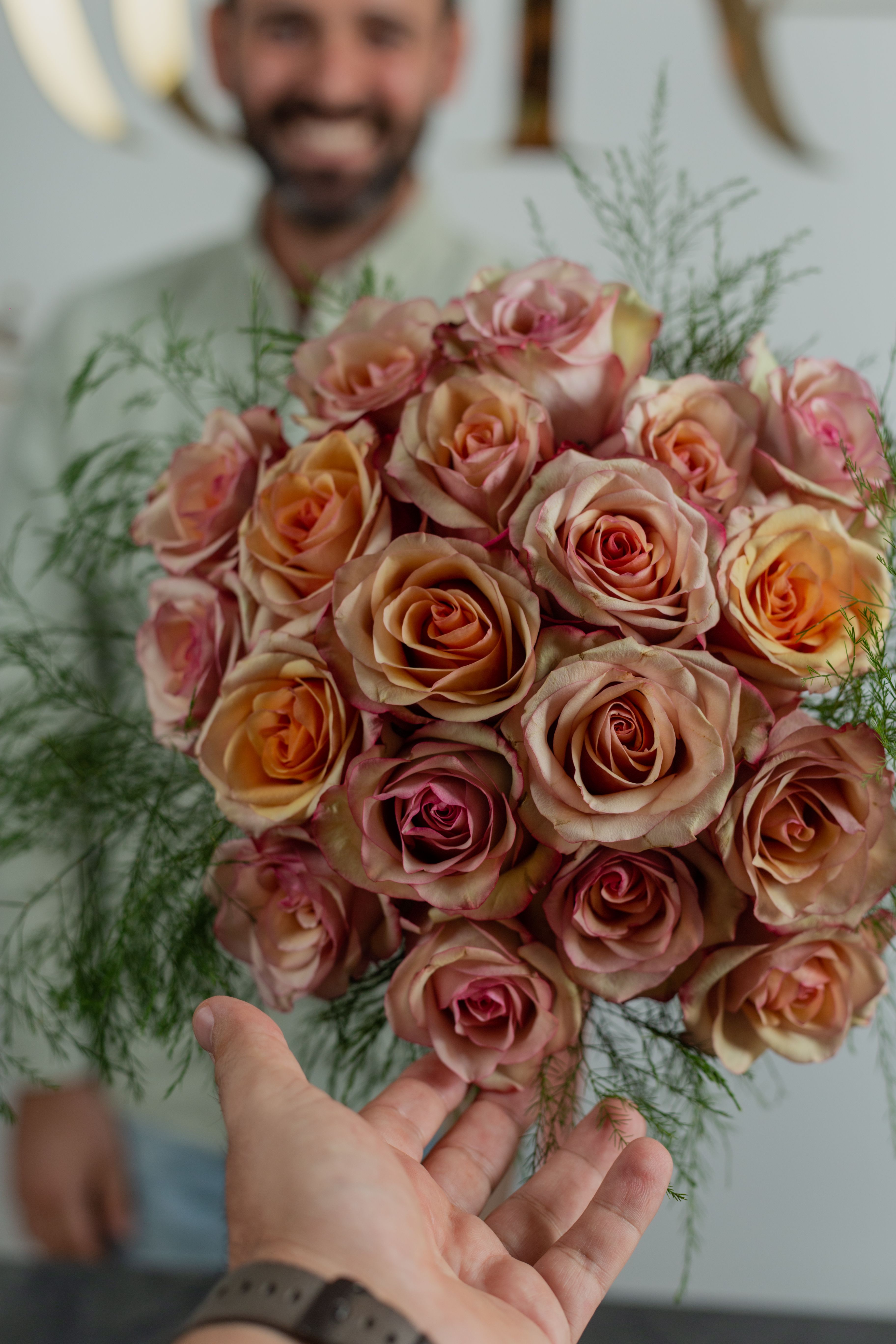 Man Handing Over Flowers Photos, Download The BEST Free Man Handing ...