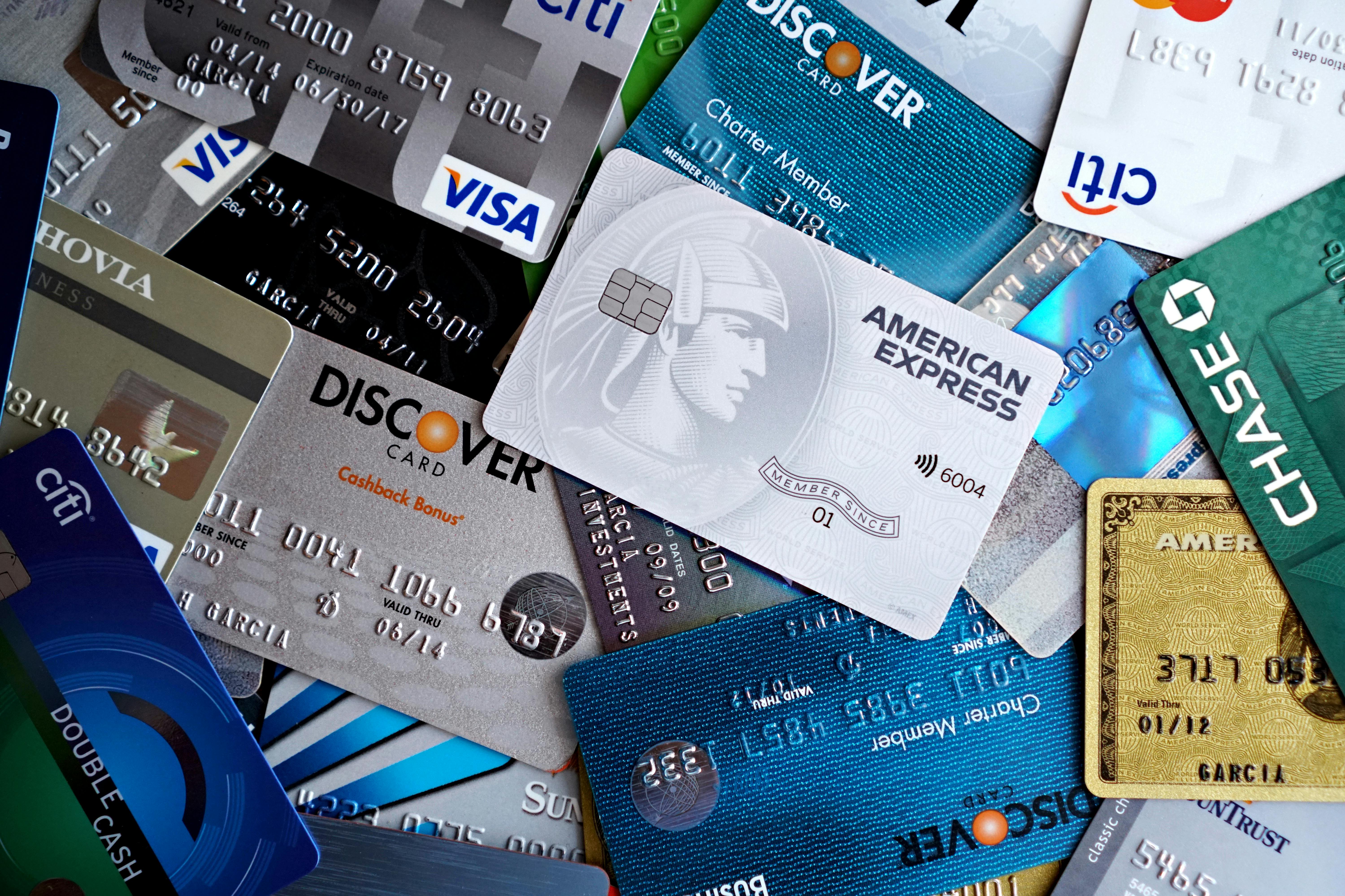 Collection of Various Credit and Bank Cards · Free Stock Photo