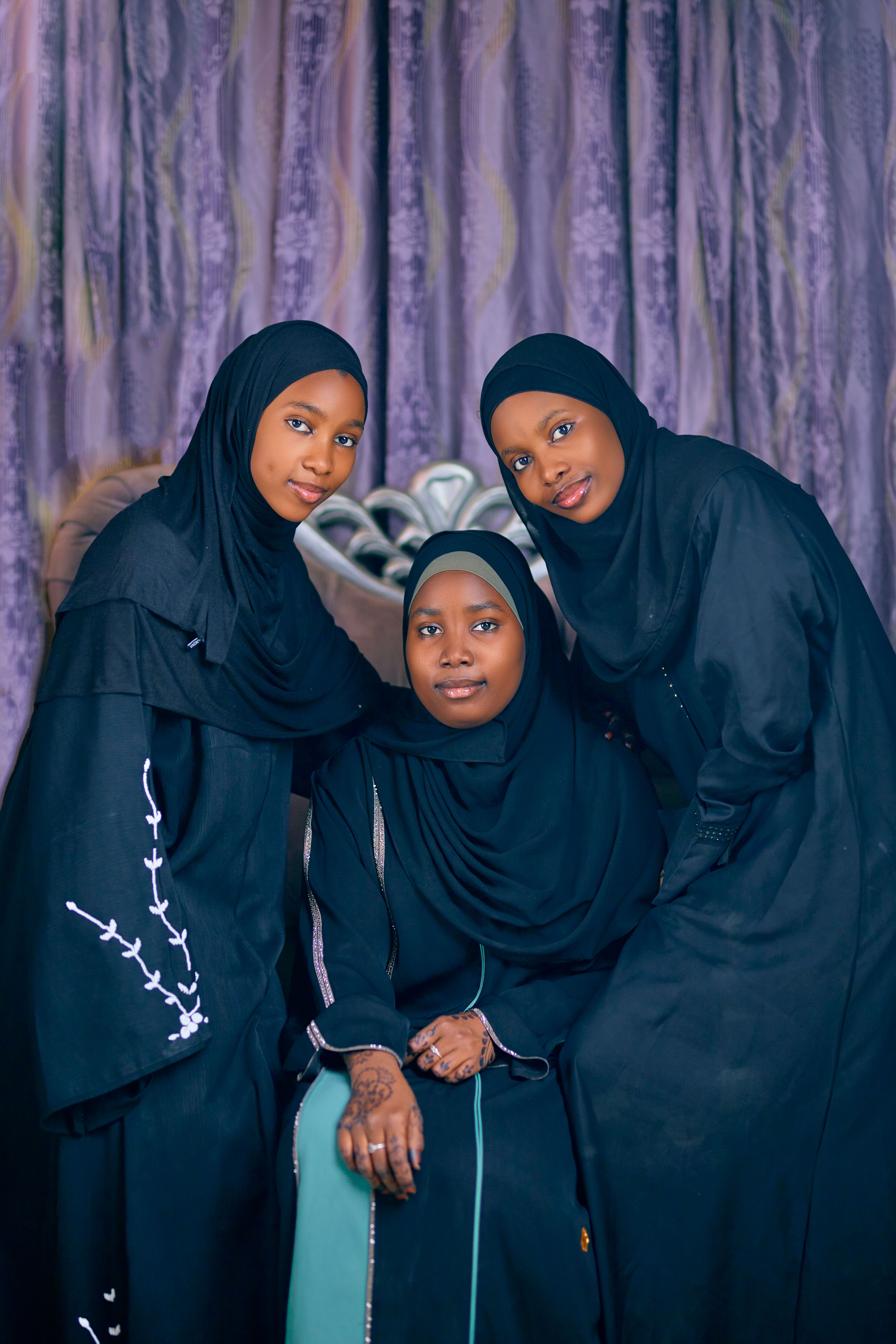 Portrait of Three Women in Traditional Hijabs · Free Stock Photo