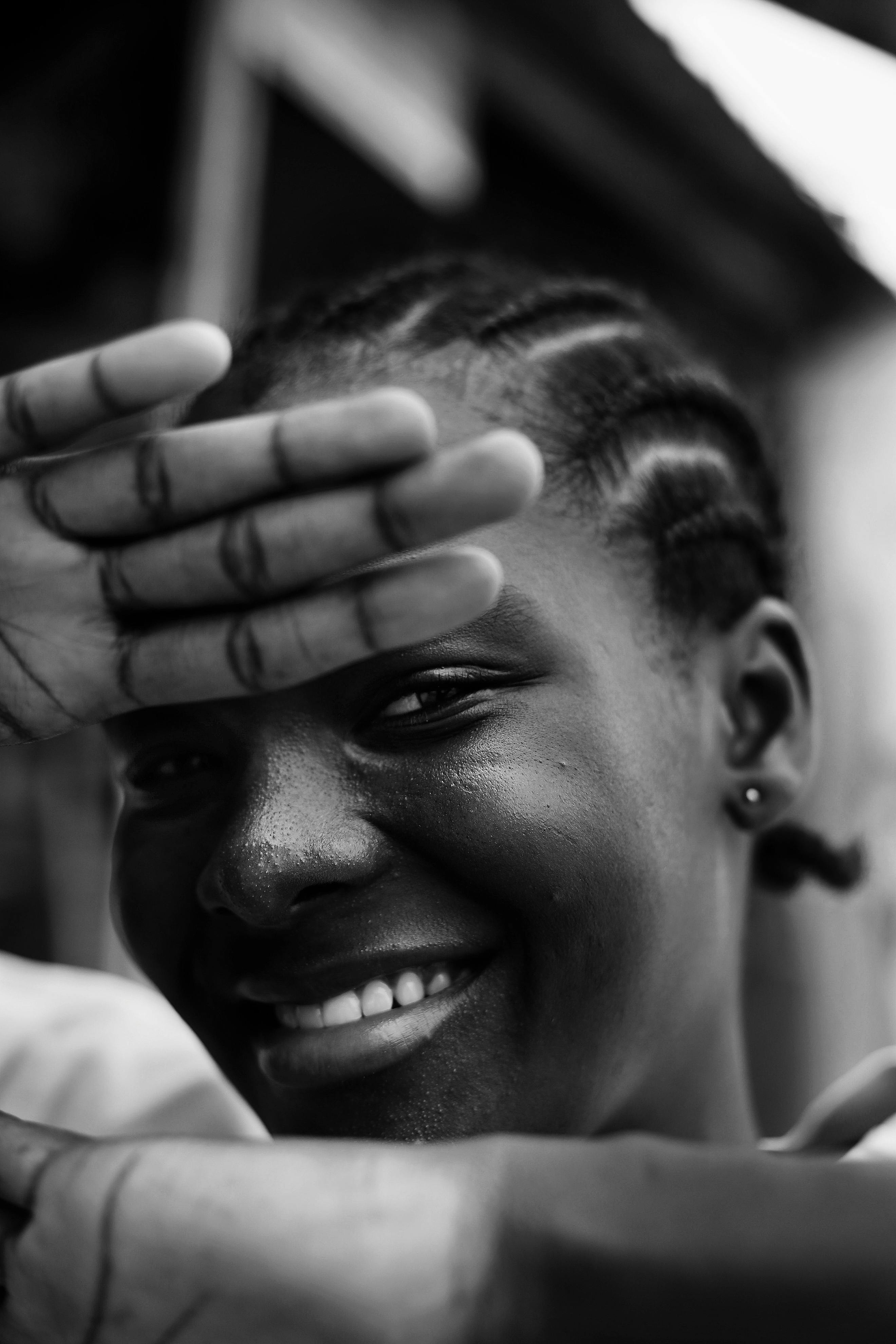 Woman in Blue Jacket Smiling · Free Stock Photo