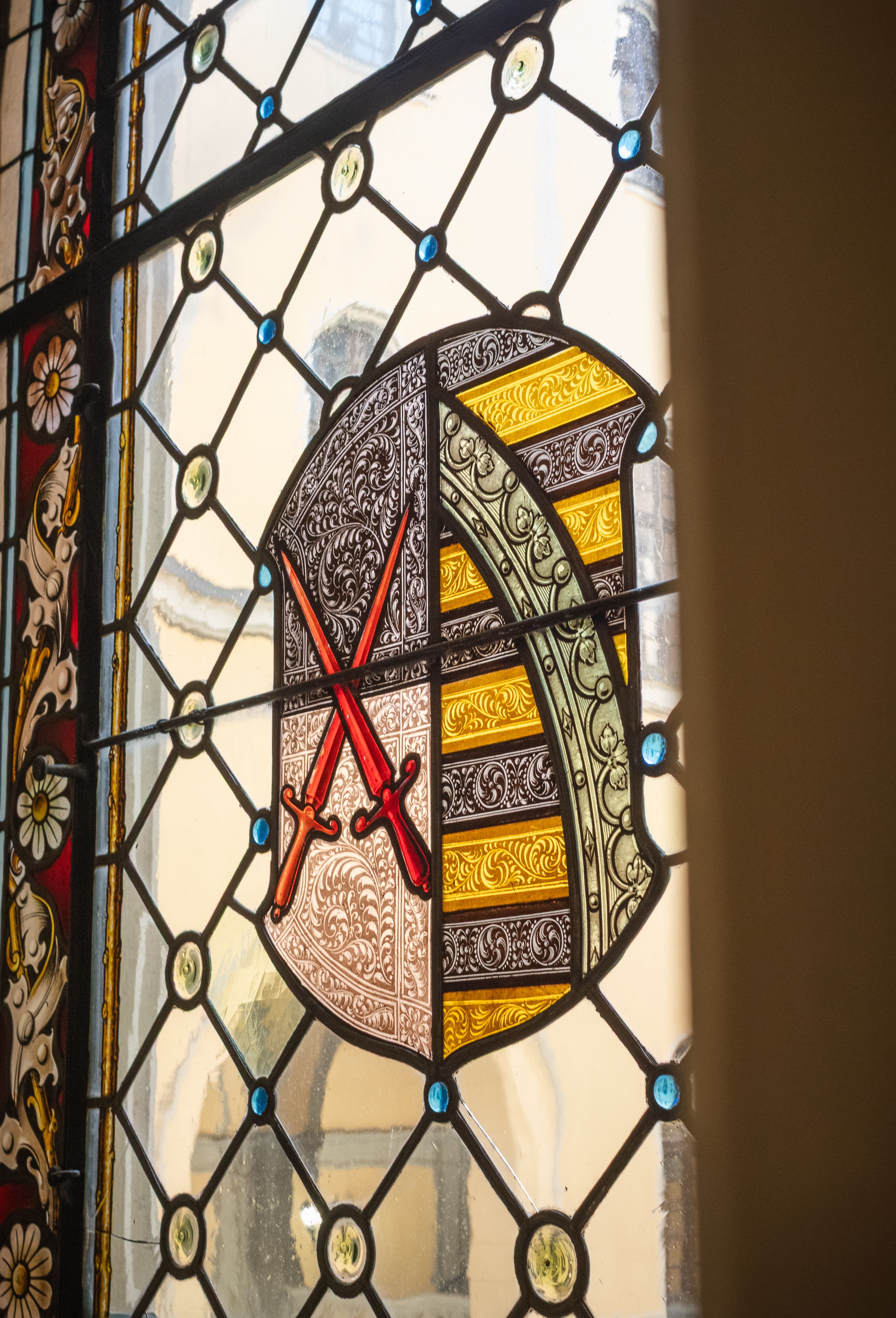Stained Glass Shield at Zittau Church · Free Stock Photo