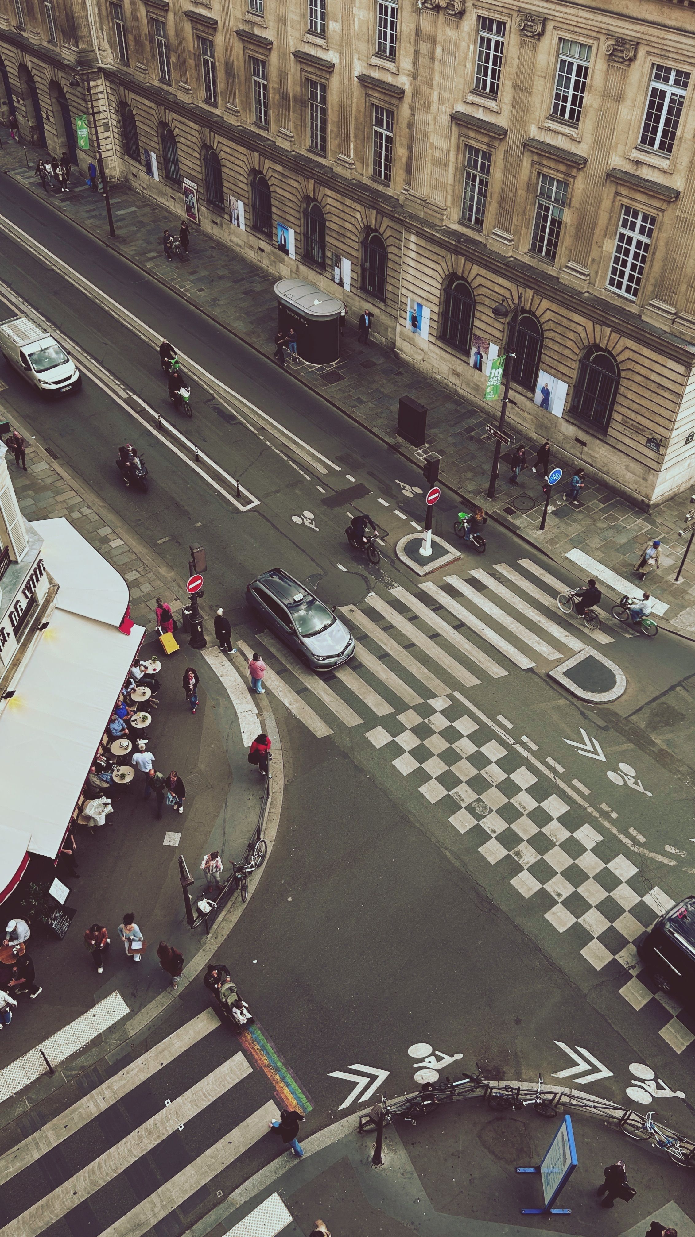 Aerial View of Paris City Street Corner · Free Stock Photo