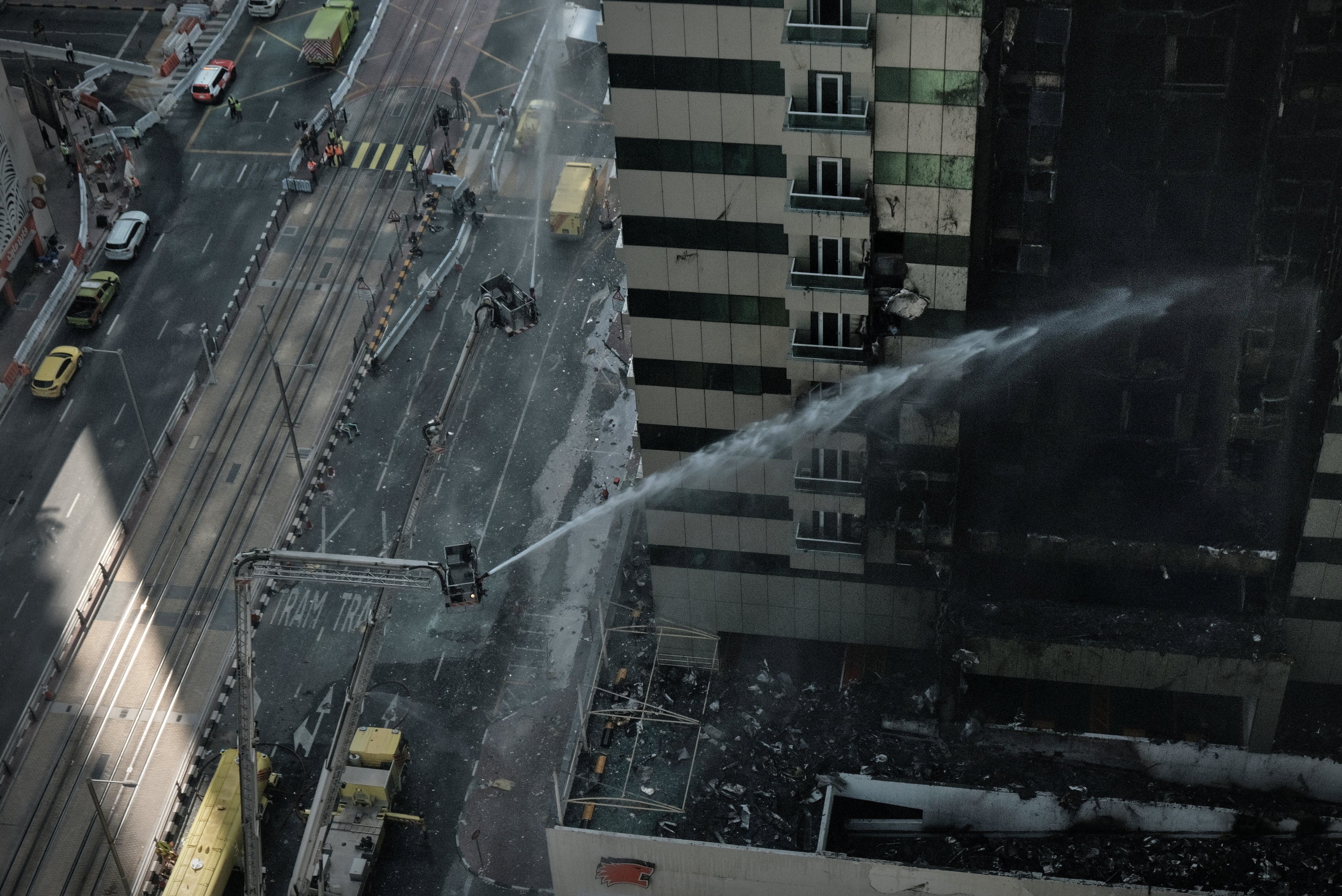 High-Rise Building Firefighting Operation in City · Free Stock Photo
