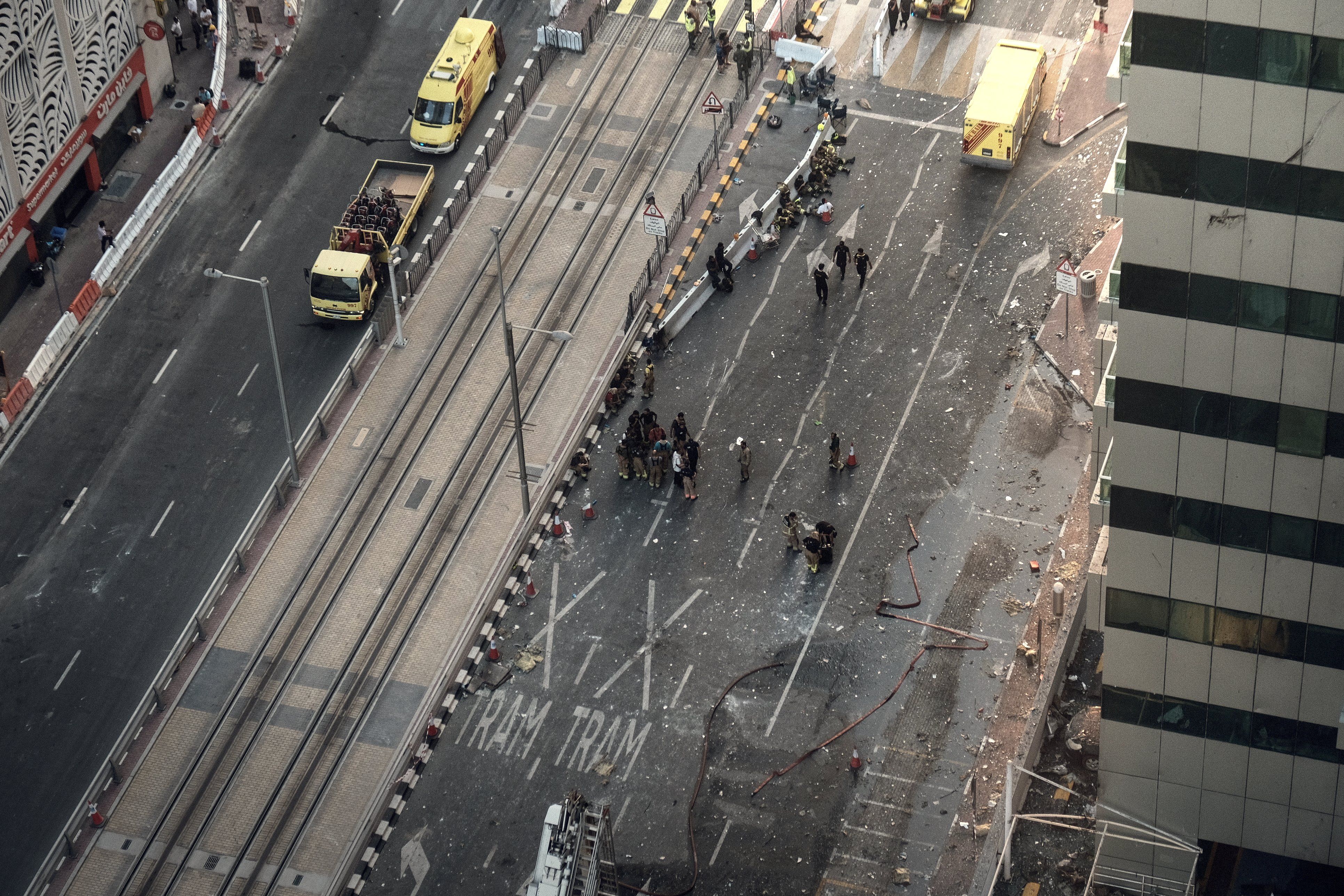 Aerial View of Emergency Responders at City Intersection · Free Stock Photo