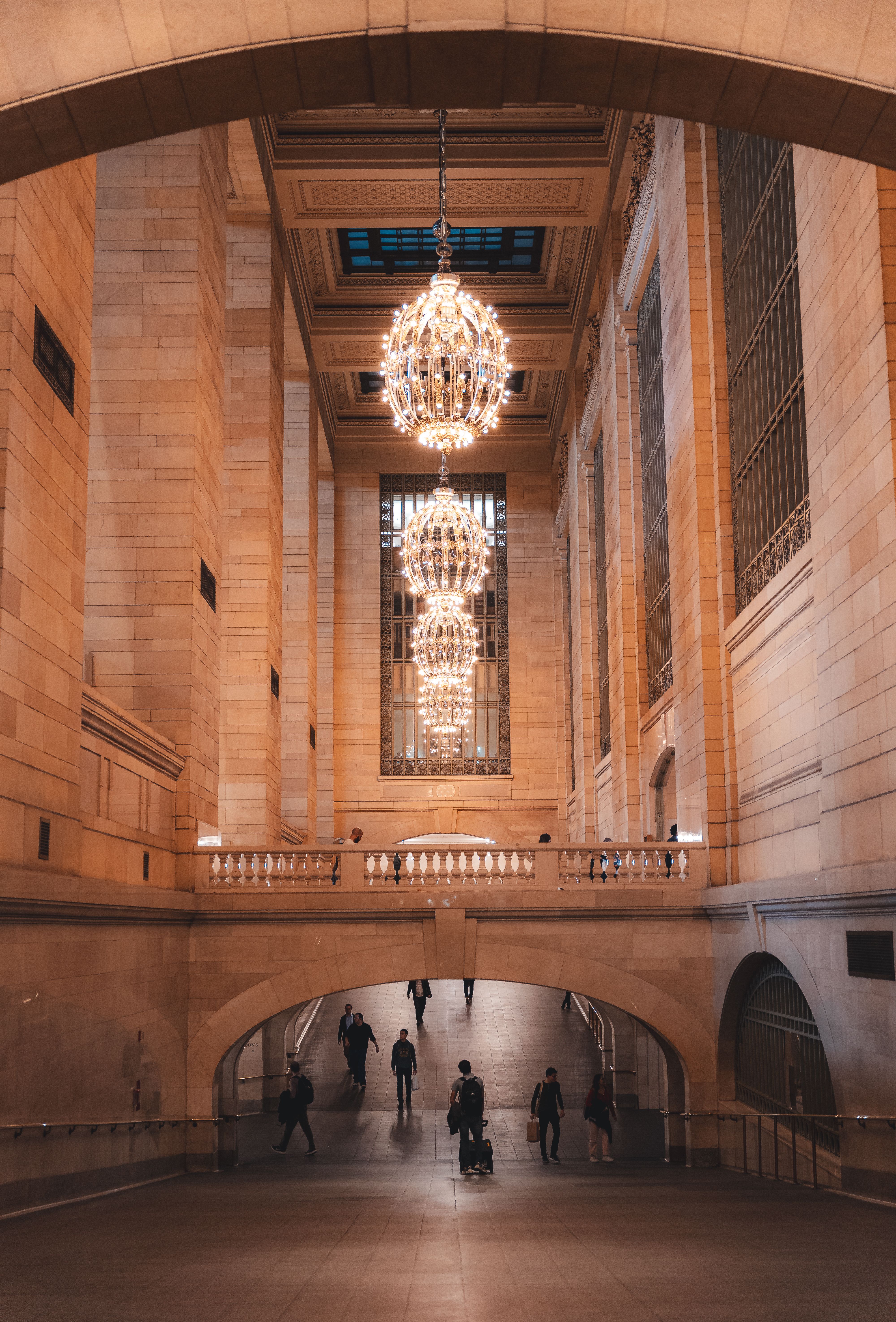 Grand Central Terminal Interior with Chandeliers · Free Stock Photo