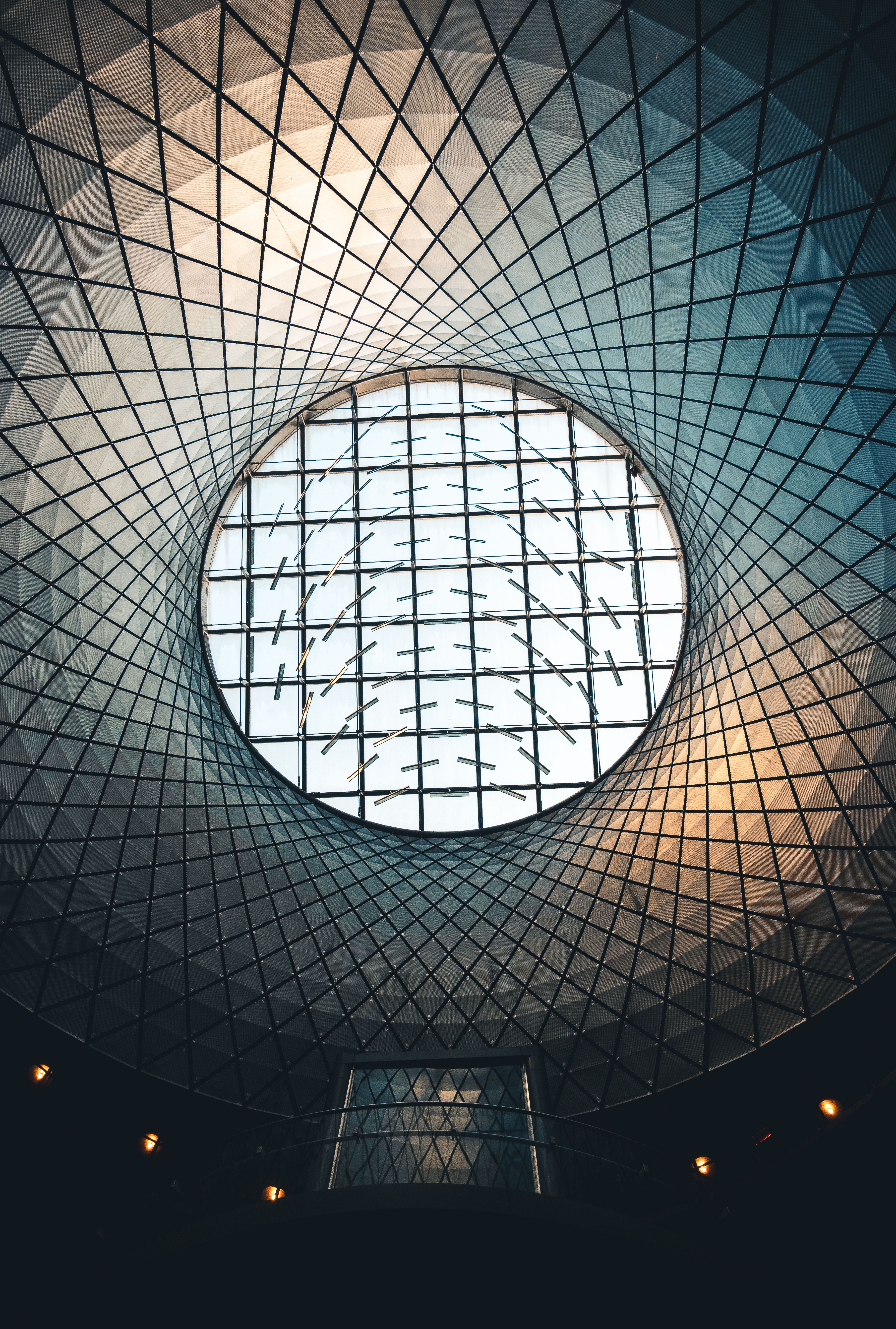 Modern Geometric Architectural Ceiling Design · Free Stock Photo