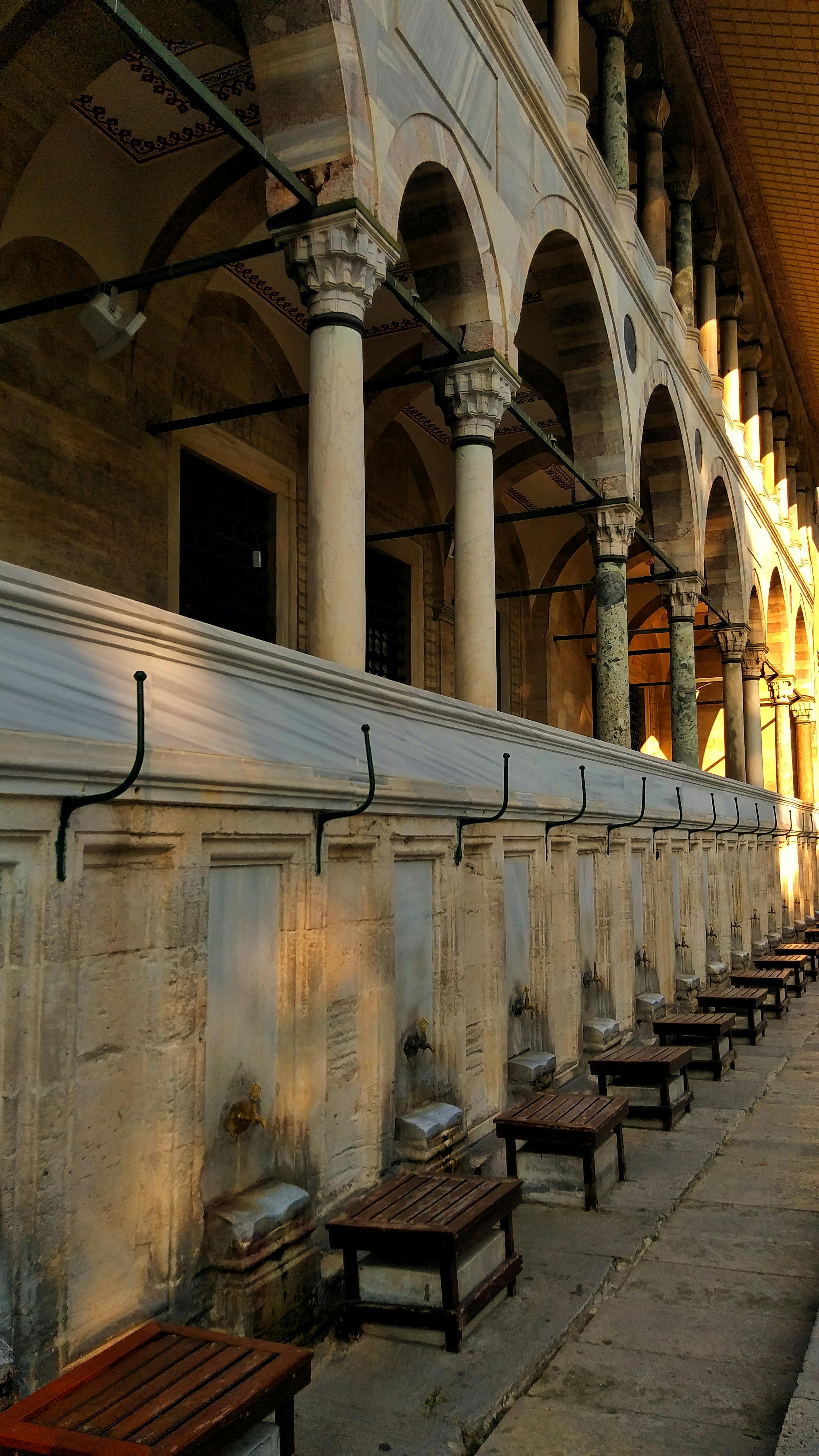 Süleymaniye Mosque Ablution Area in Sunlight · Free Stock Photo