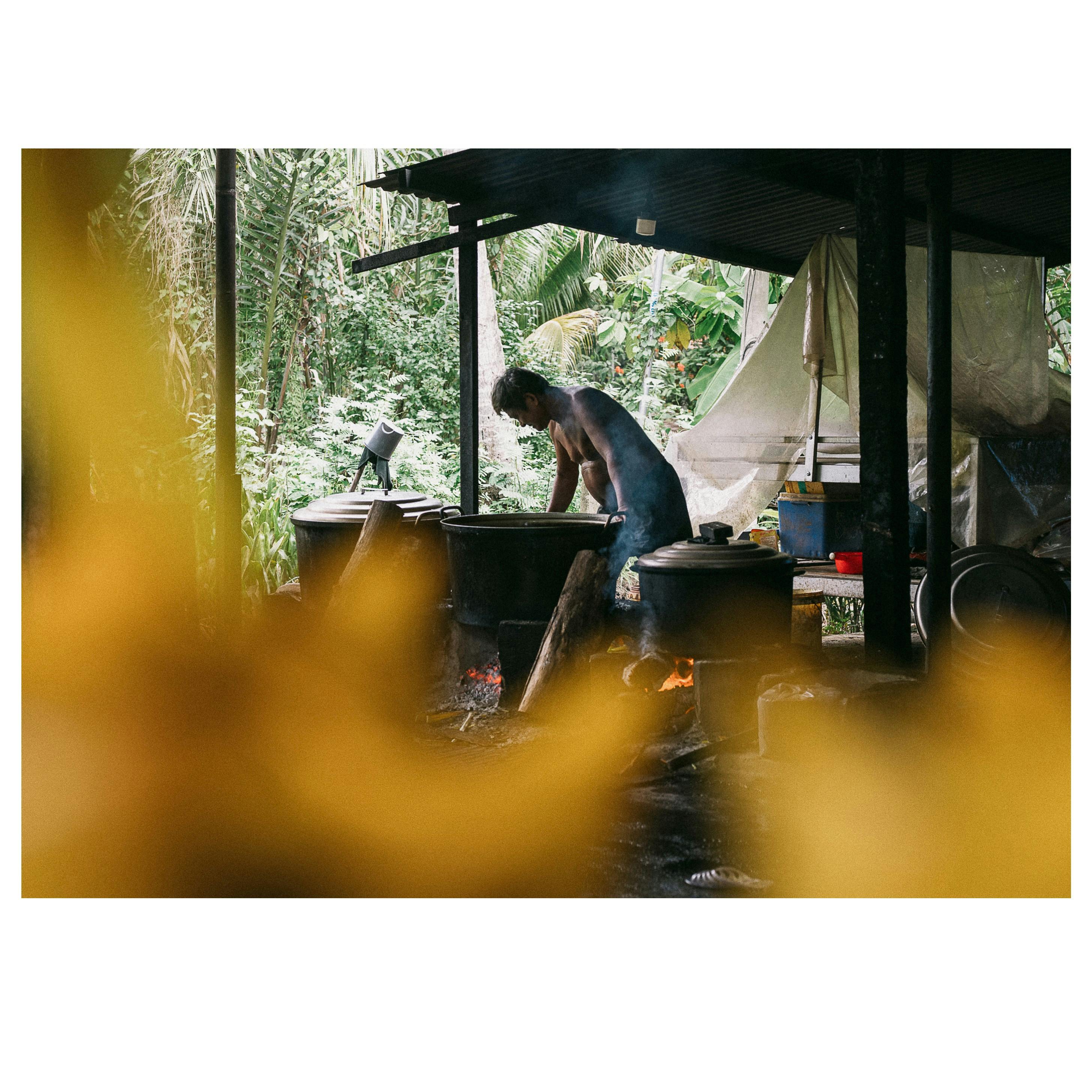 Faire Un Gâteau à La Noix De Coco Ben Tre Viet Nam · Photo gratuite