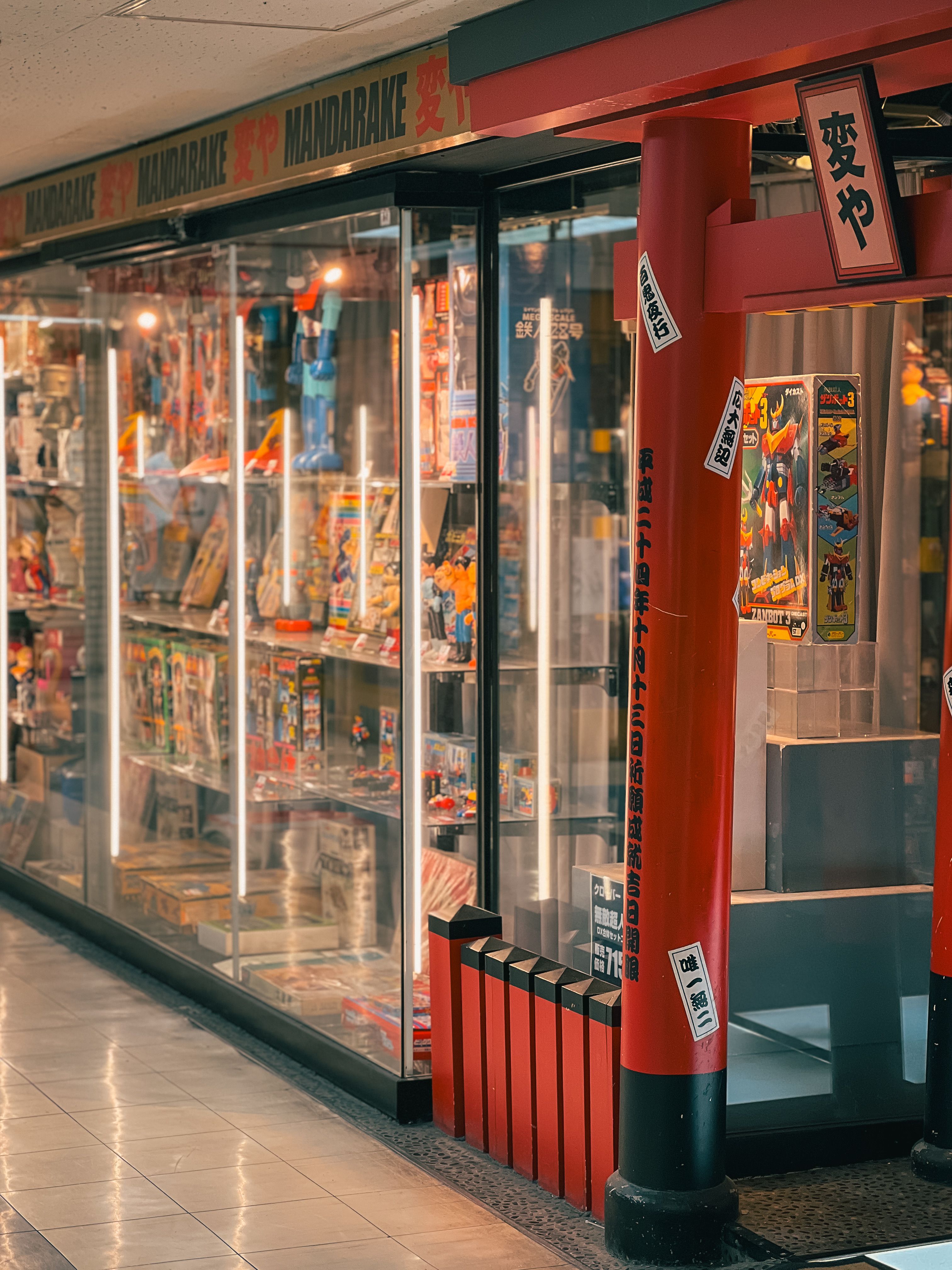 Tokyo Manga Storefront Display at Night · Free Stock Photo