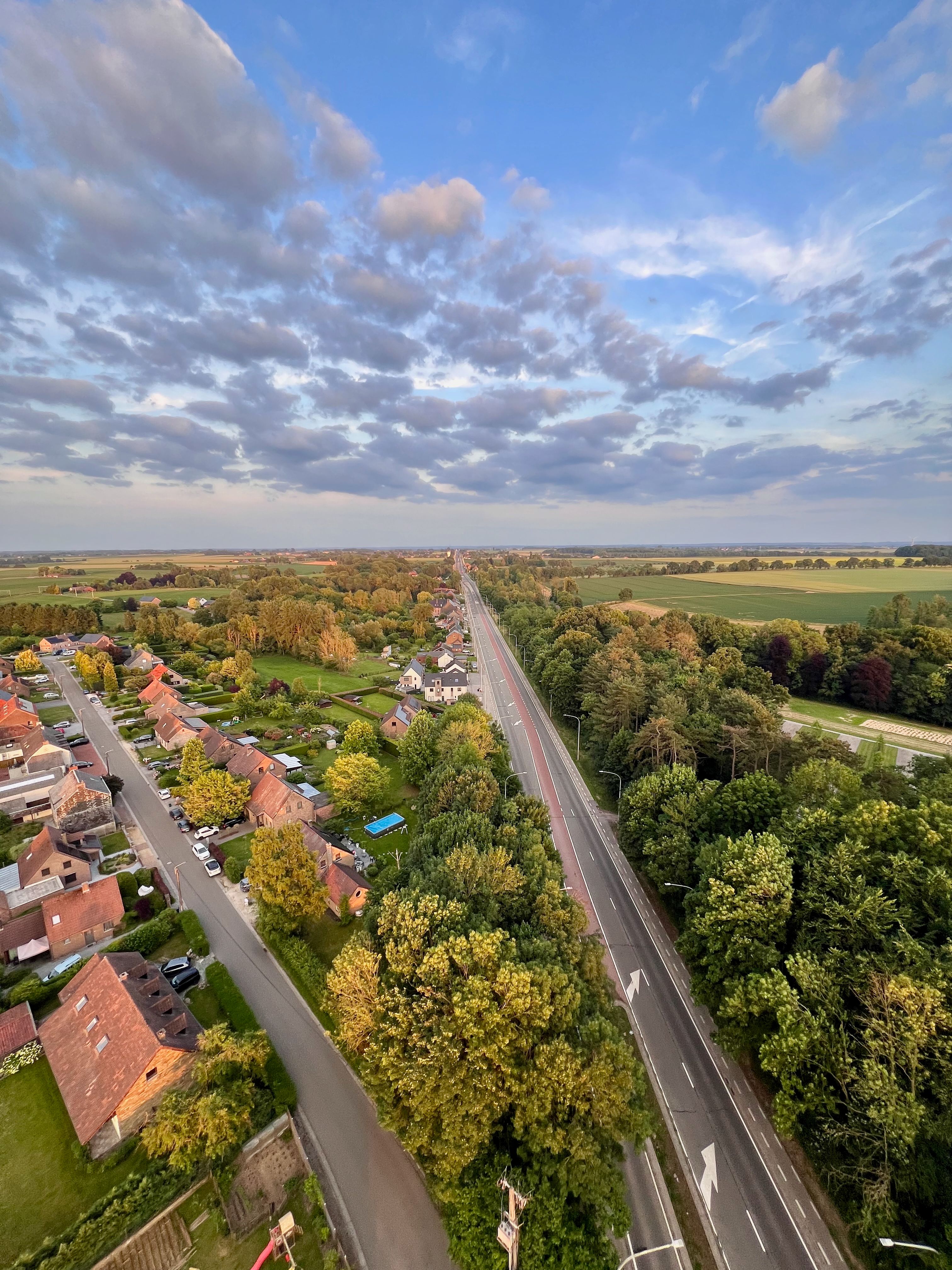Aerial View of Scenic Suburban Road at Daytime · Free Stock Photo